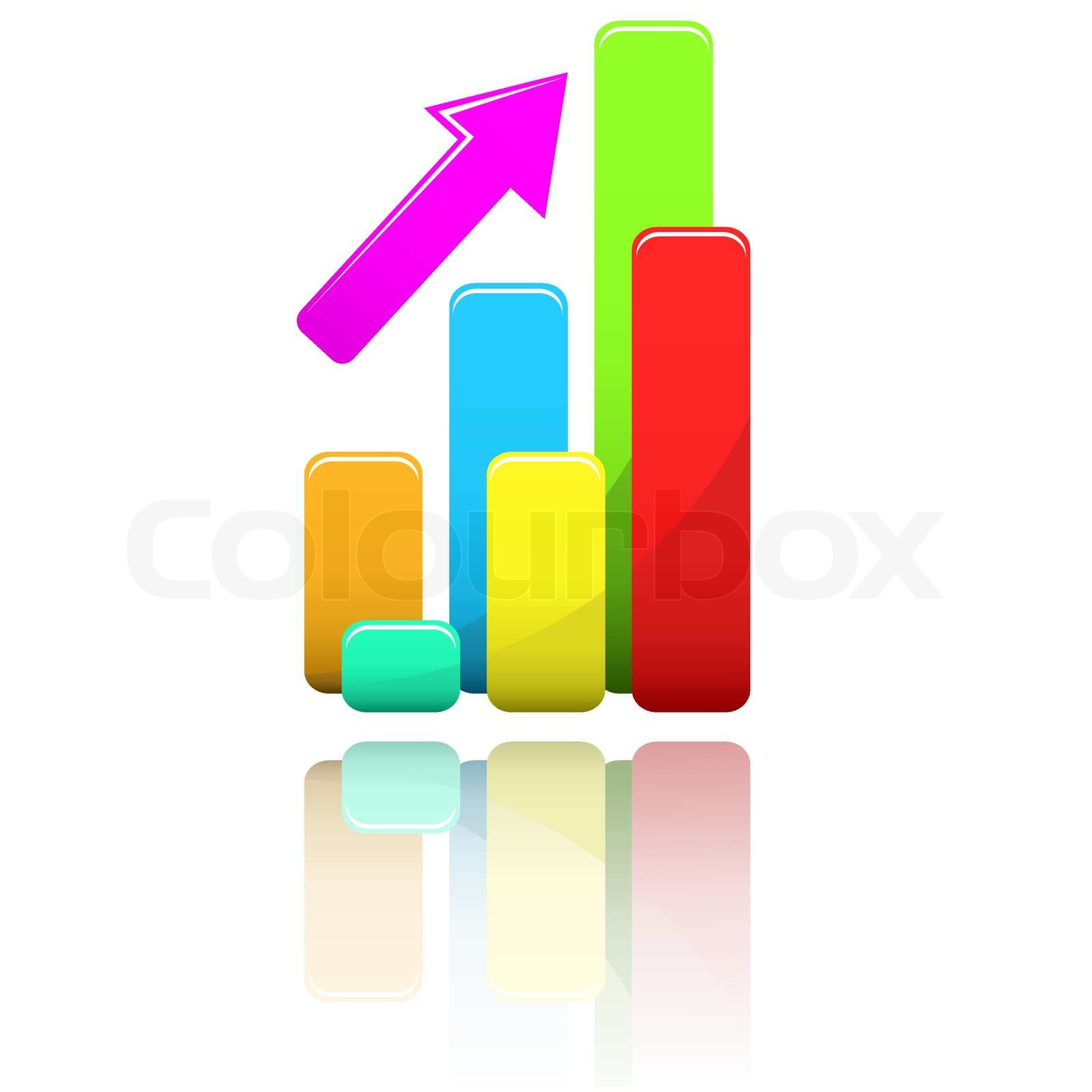 Business graph Vector illustration | Stock vector | Colourbox