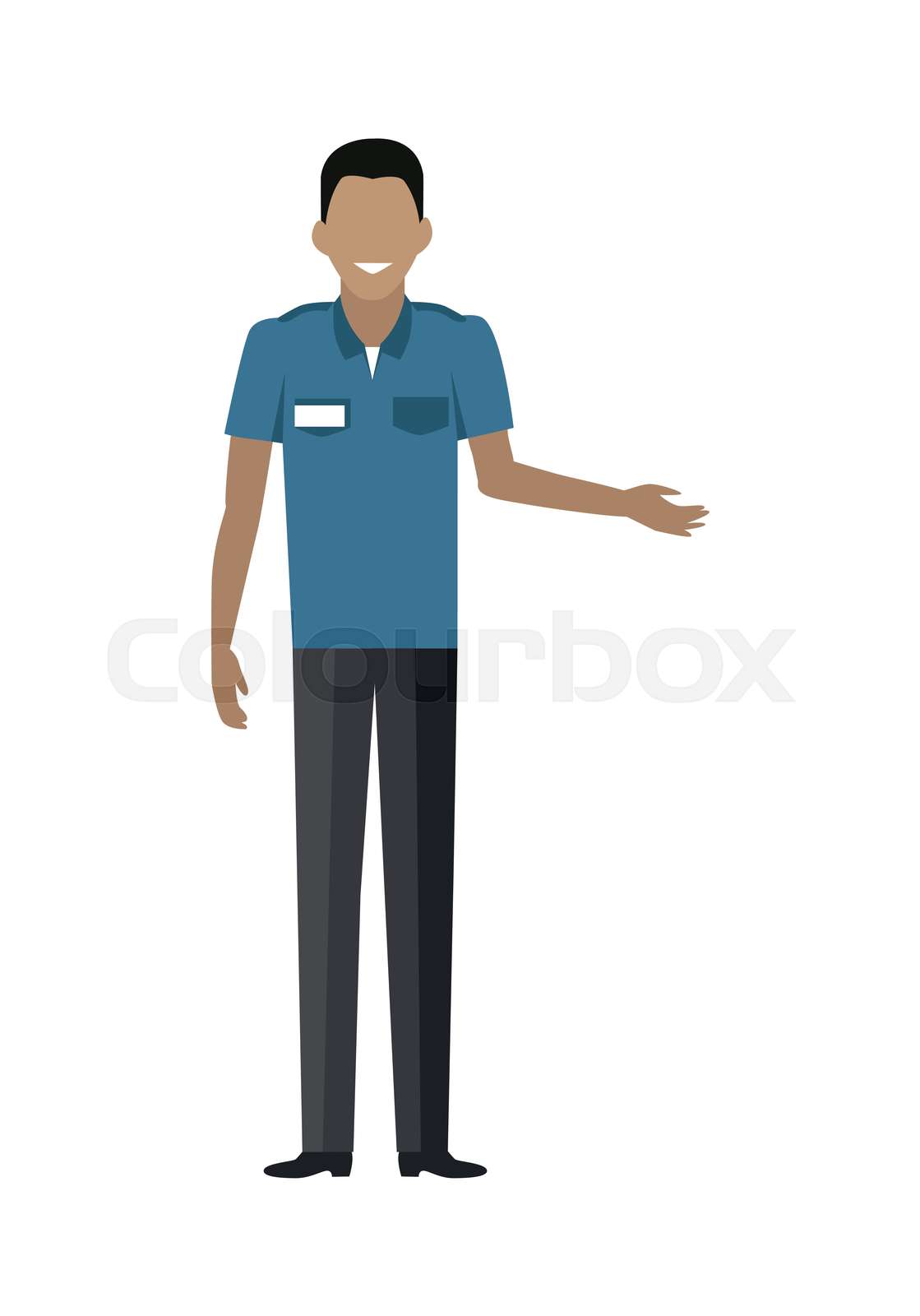 Shop Worker Man Character Vector Illustration | Stock vector | Colourbox