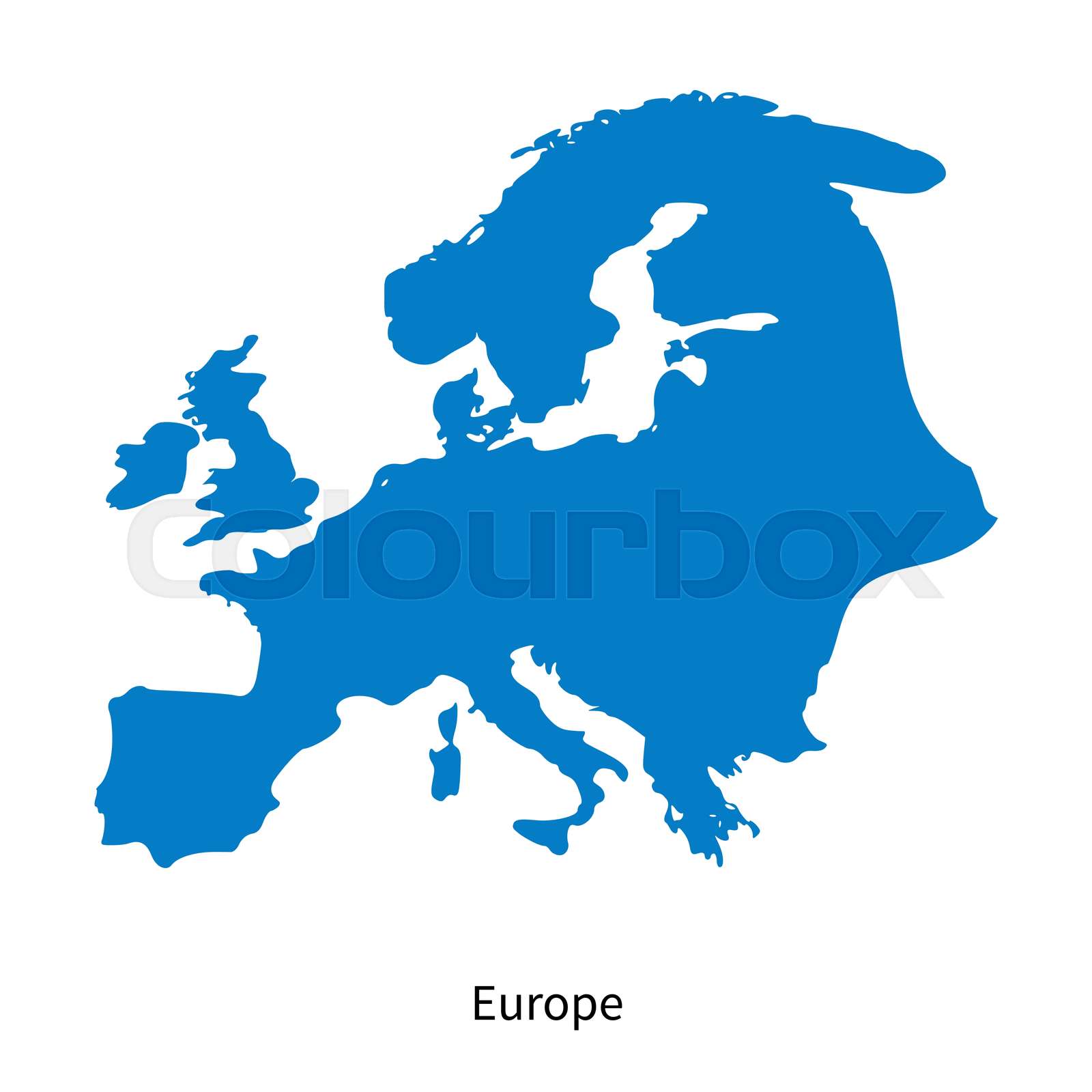 Detailed vector map of Europe Region | Stock vector | Colourbox