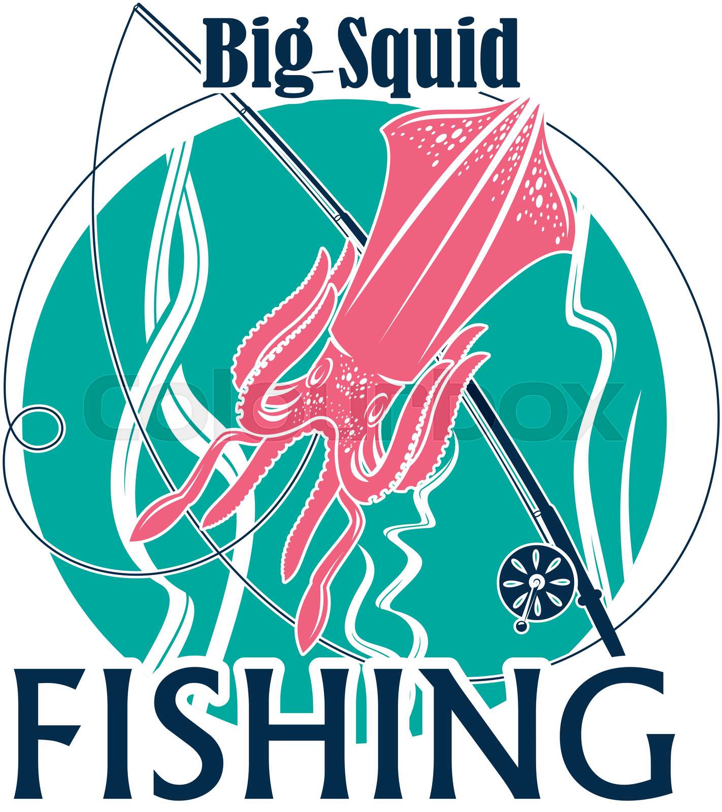 Fishing squid seafood vector icon | Stock vector | Colourbox