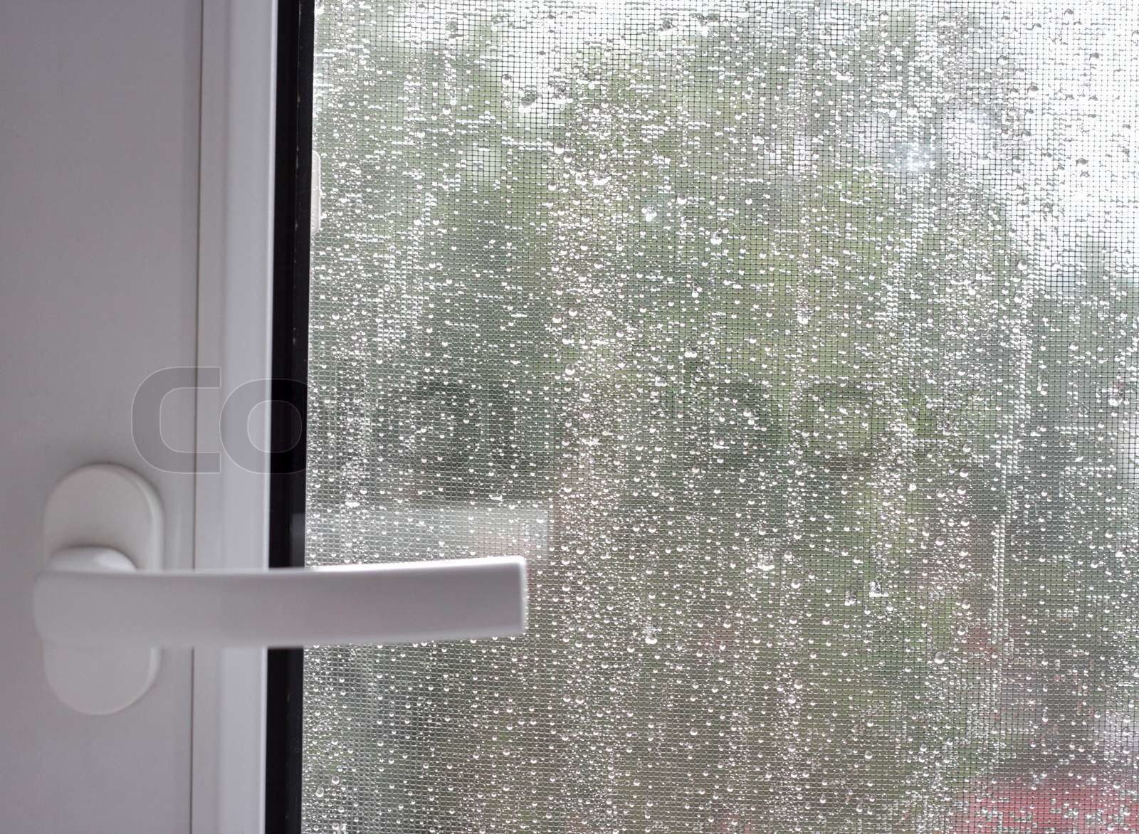 plastic window. rain | Stock image | Colourbox