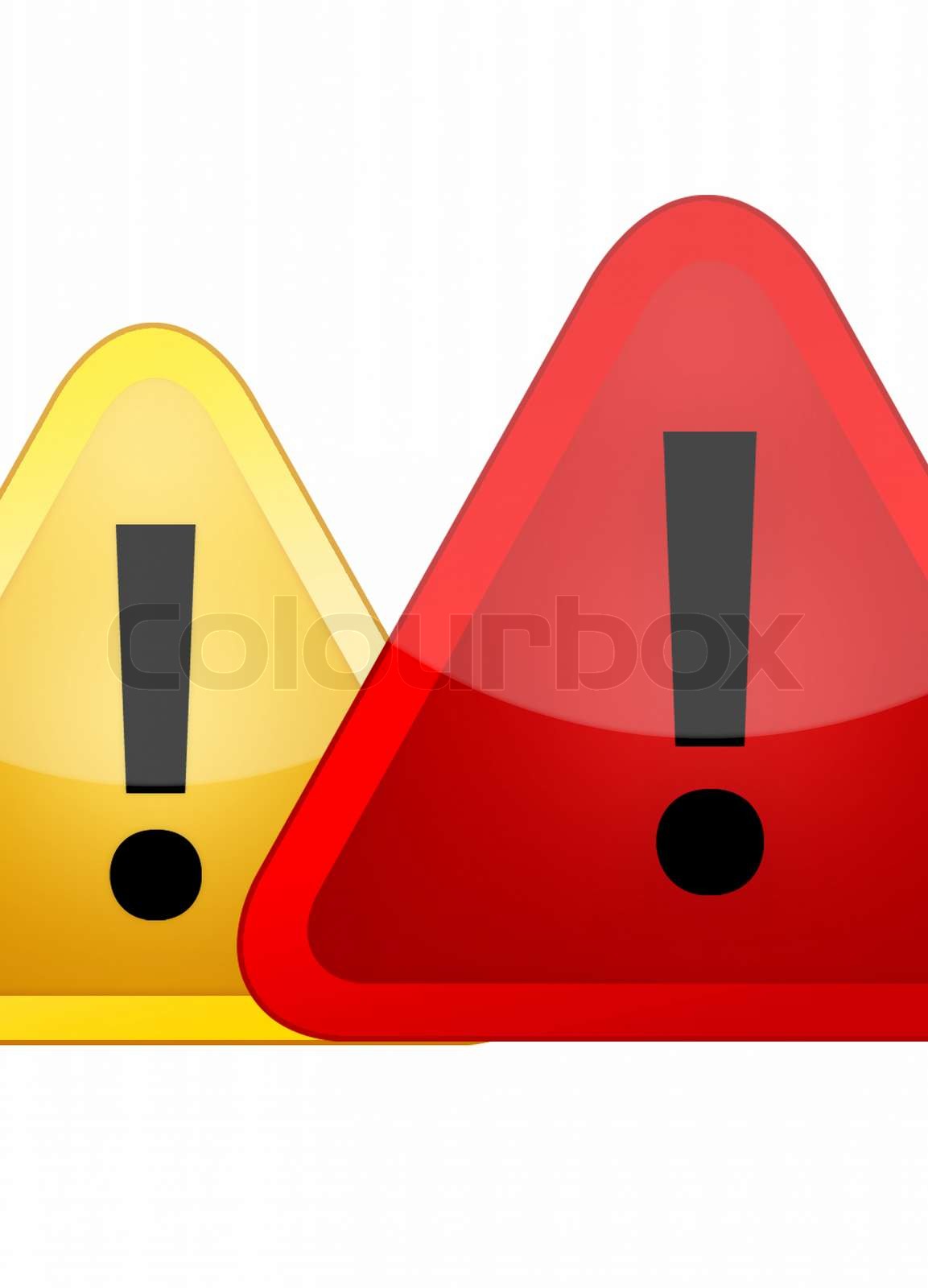 Danger Warnzeichen auf weißem Hintergrund | Stock Bild | Colourbox