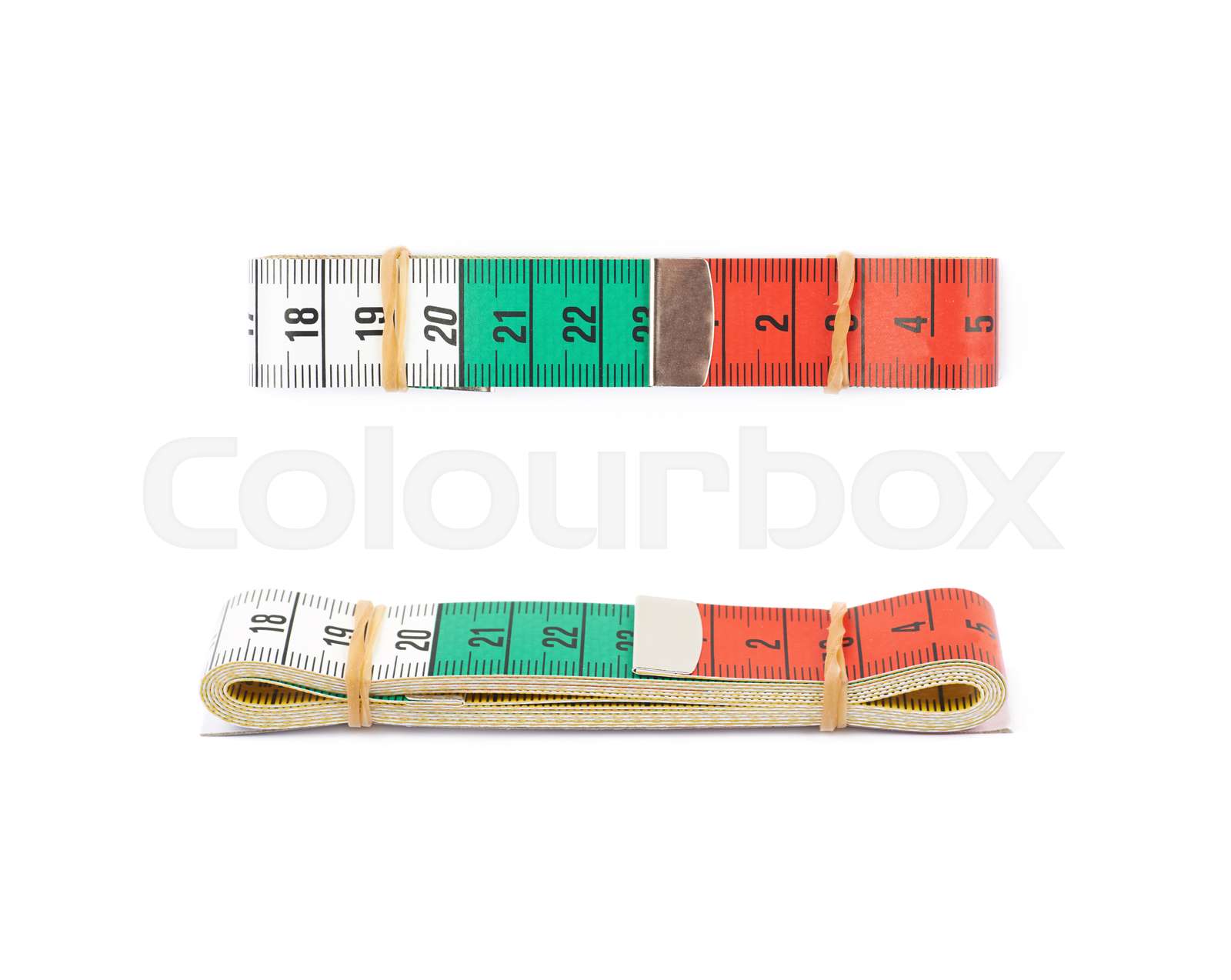 Folded dieting tape measure isolated | Stock image | Colourbox