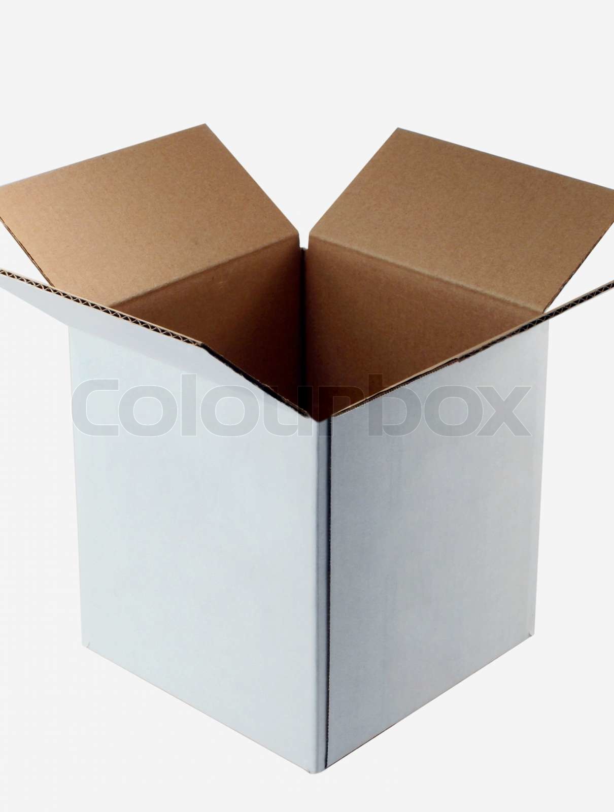 Open cardboard box | Stock image | Colourbox