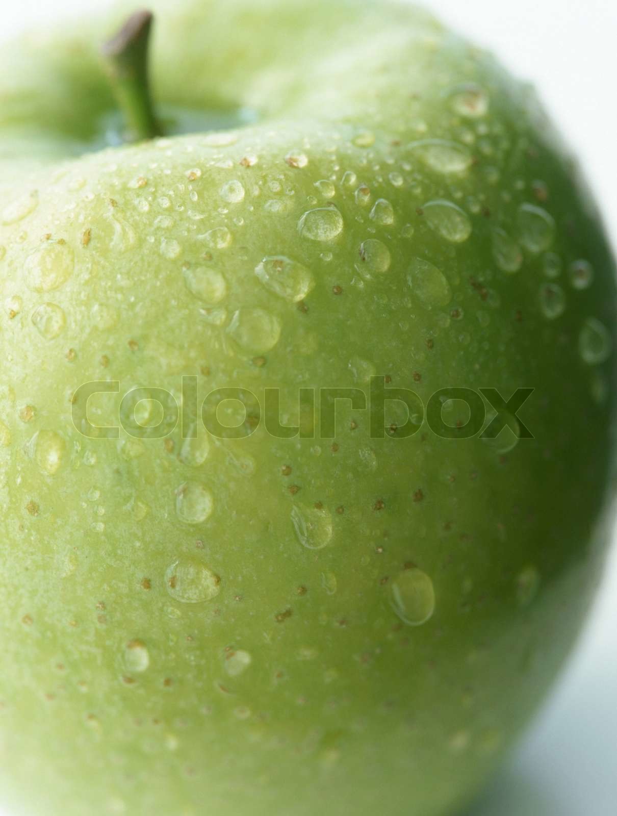 frischen grünen Apfel isoliert auf weiß | Stock Bild | Colourbox