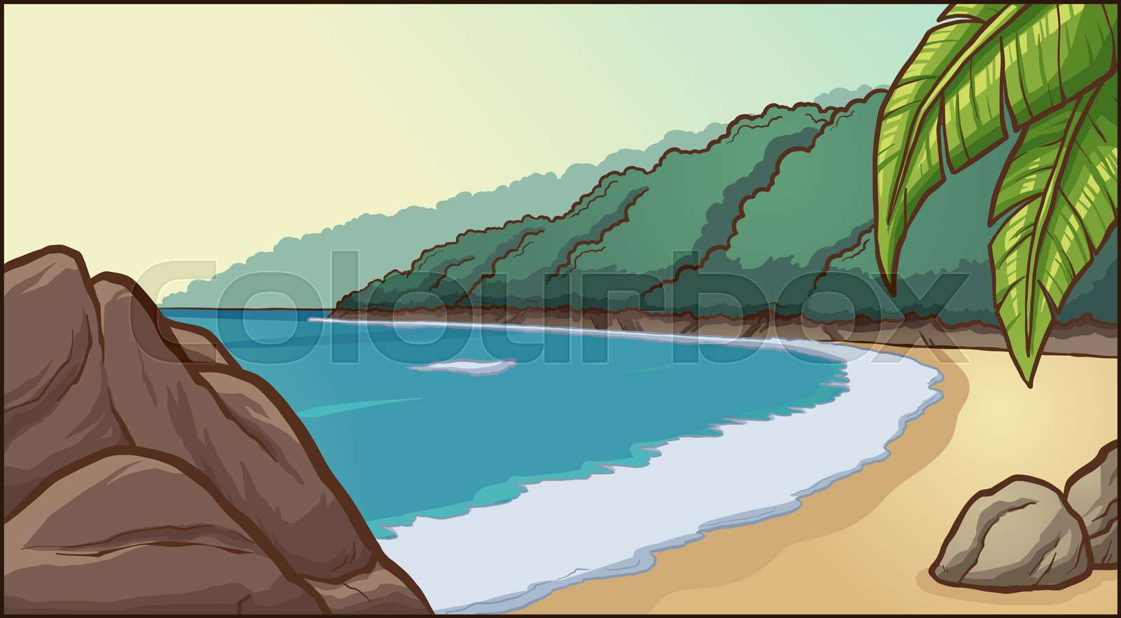 Beach background | Stock vector | Colourbox