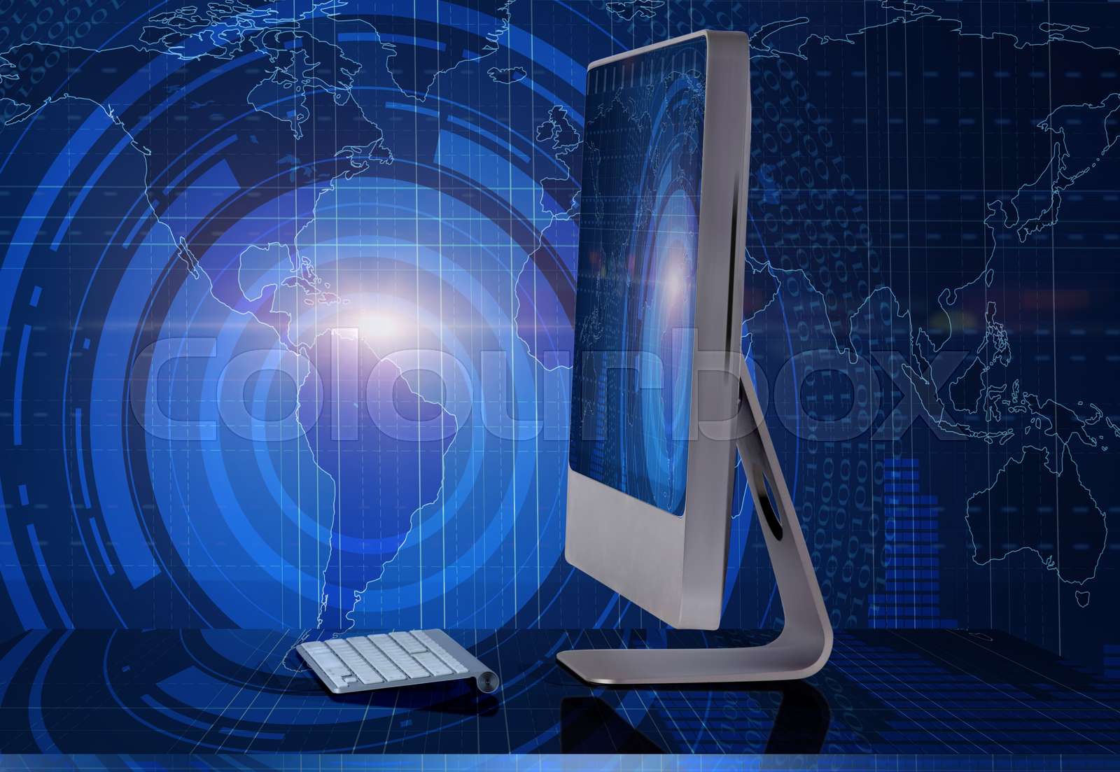 Computer screen in business concept | Stock image | Colourbox