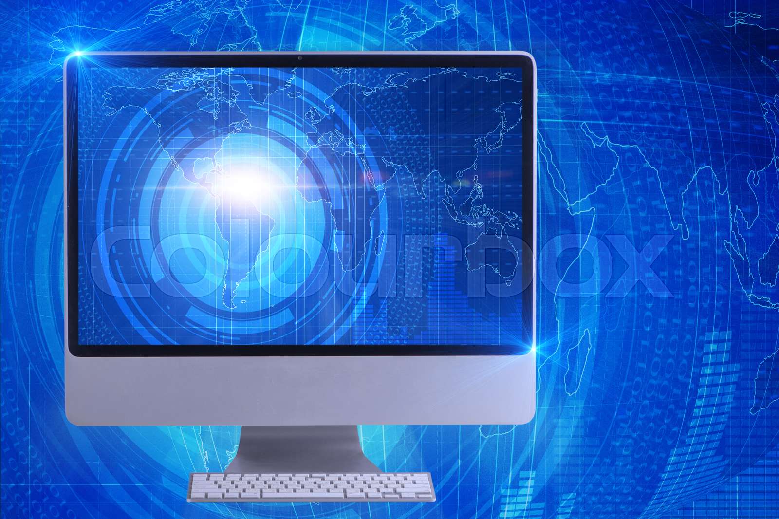 Computer screen in business concept | Stock image | Colourbox