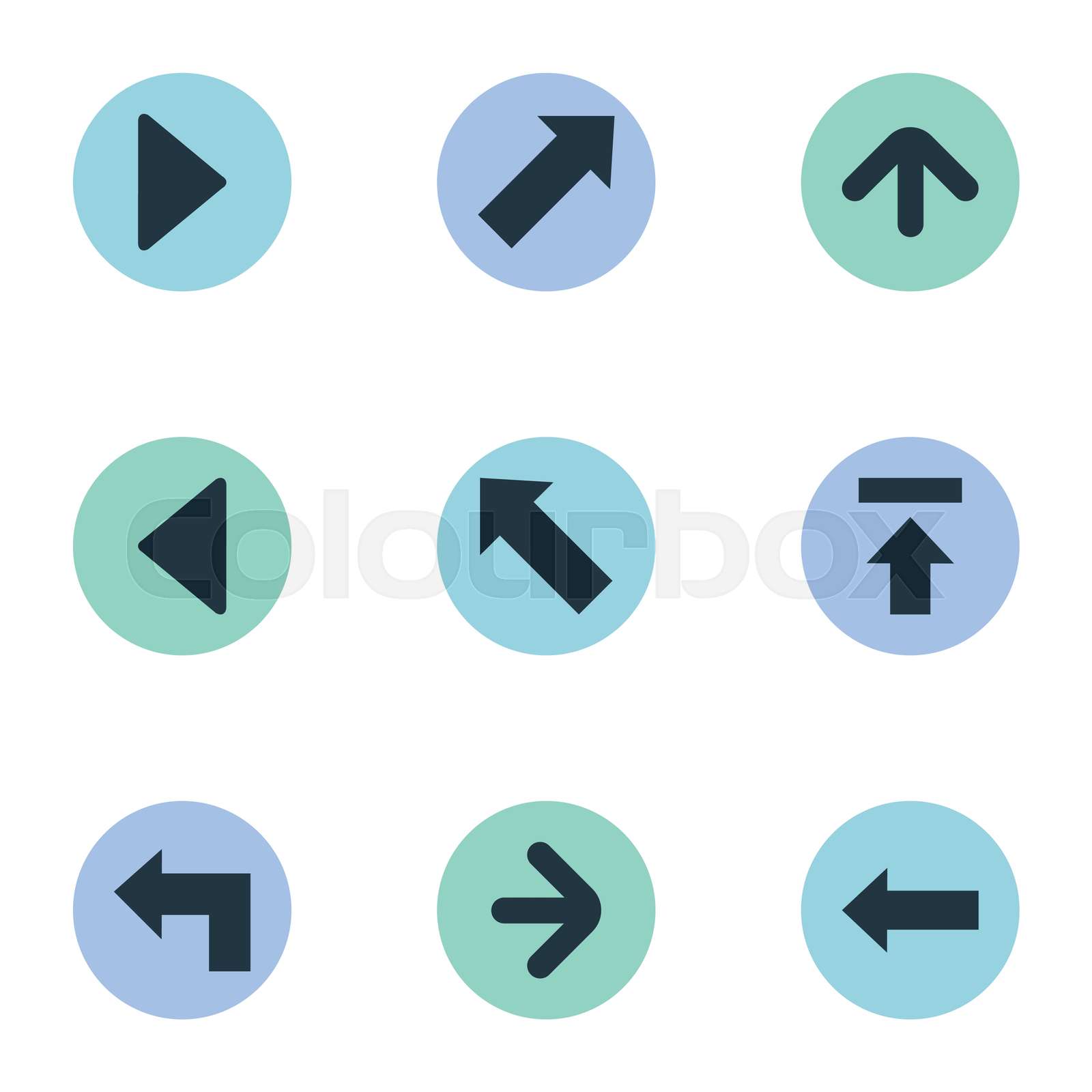 pil, venstre, op | Stock vektor | Colourbox
