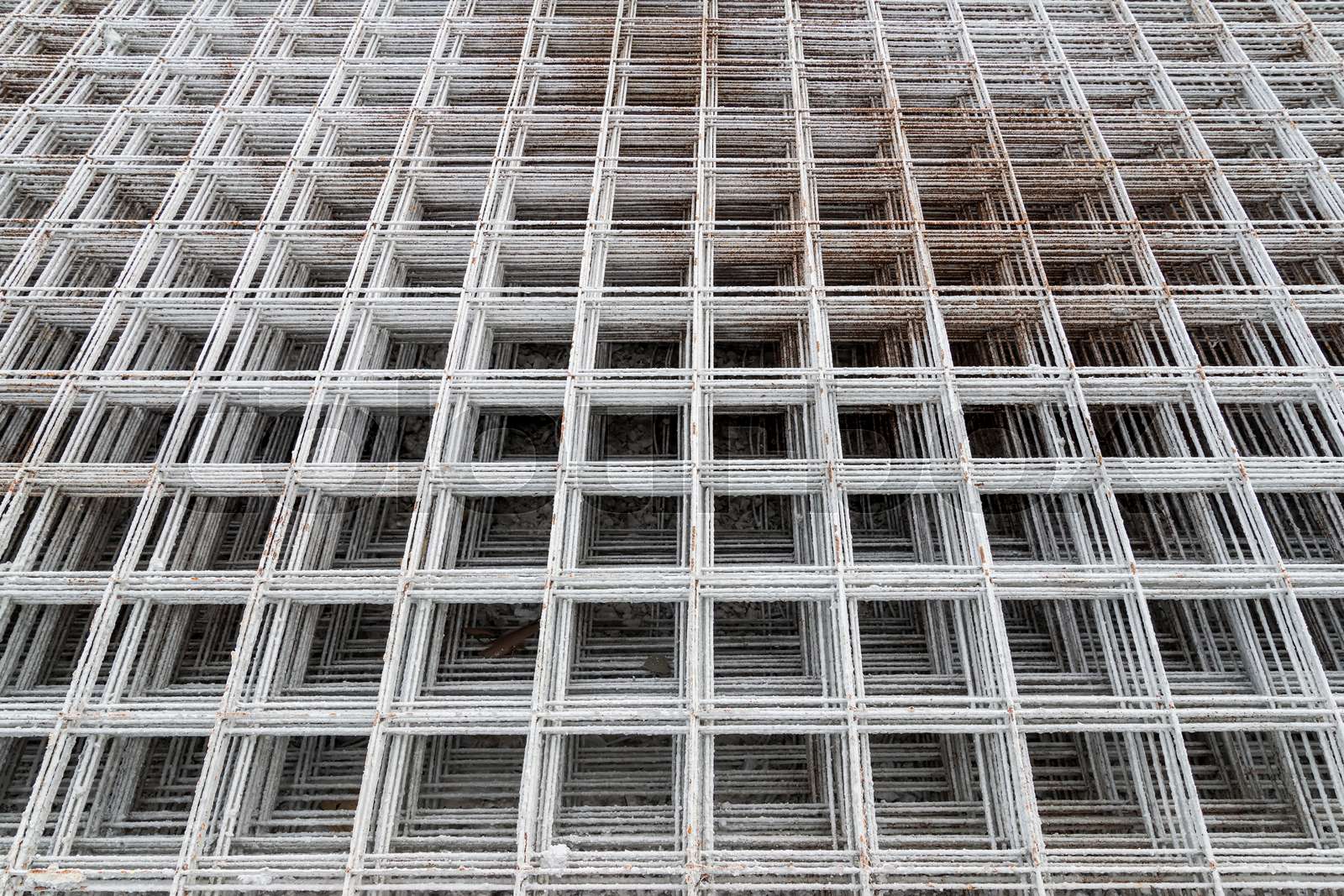 Stacked rebar grids at the construction site | Stock image | Colourbox
