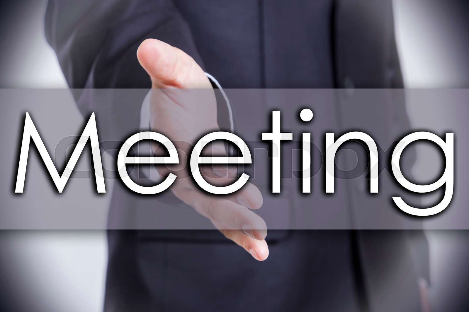 Meeting - business concept with text | Stock image | Colourbox