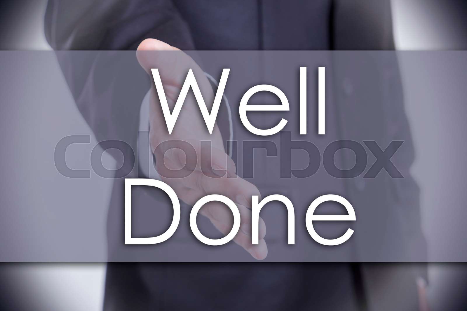 Well Done - business concept with text | Stock image | Colourbox
