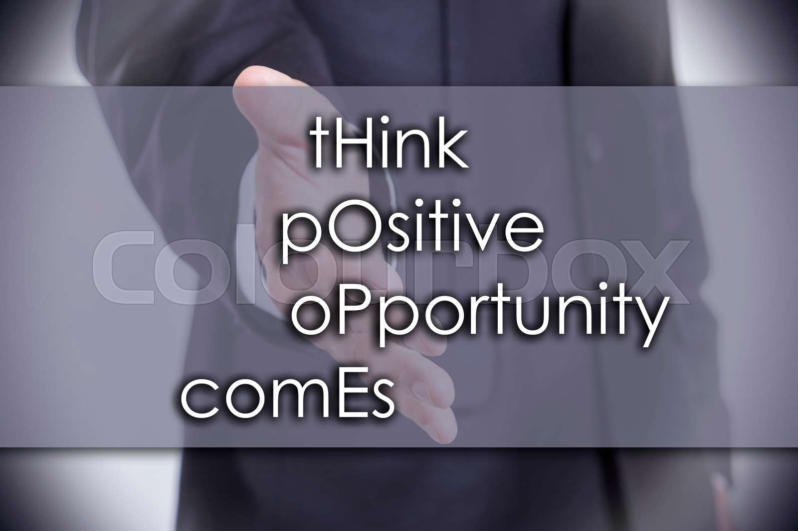 tHink pOsitive oPportunity comEs HOPE concept - business concept with ...