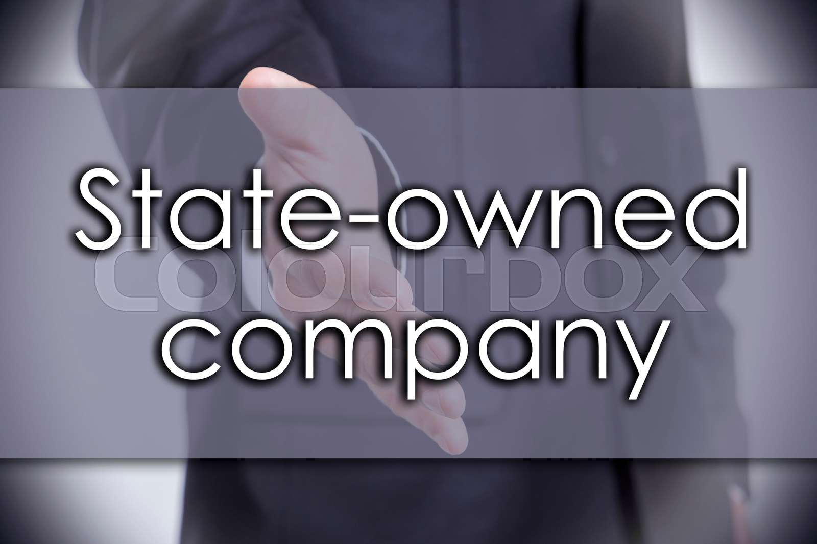 State-owned company - business concept with text | Stock image | Colourbox