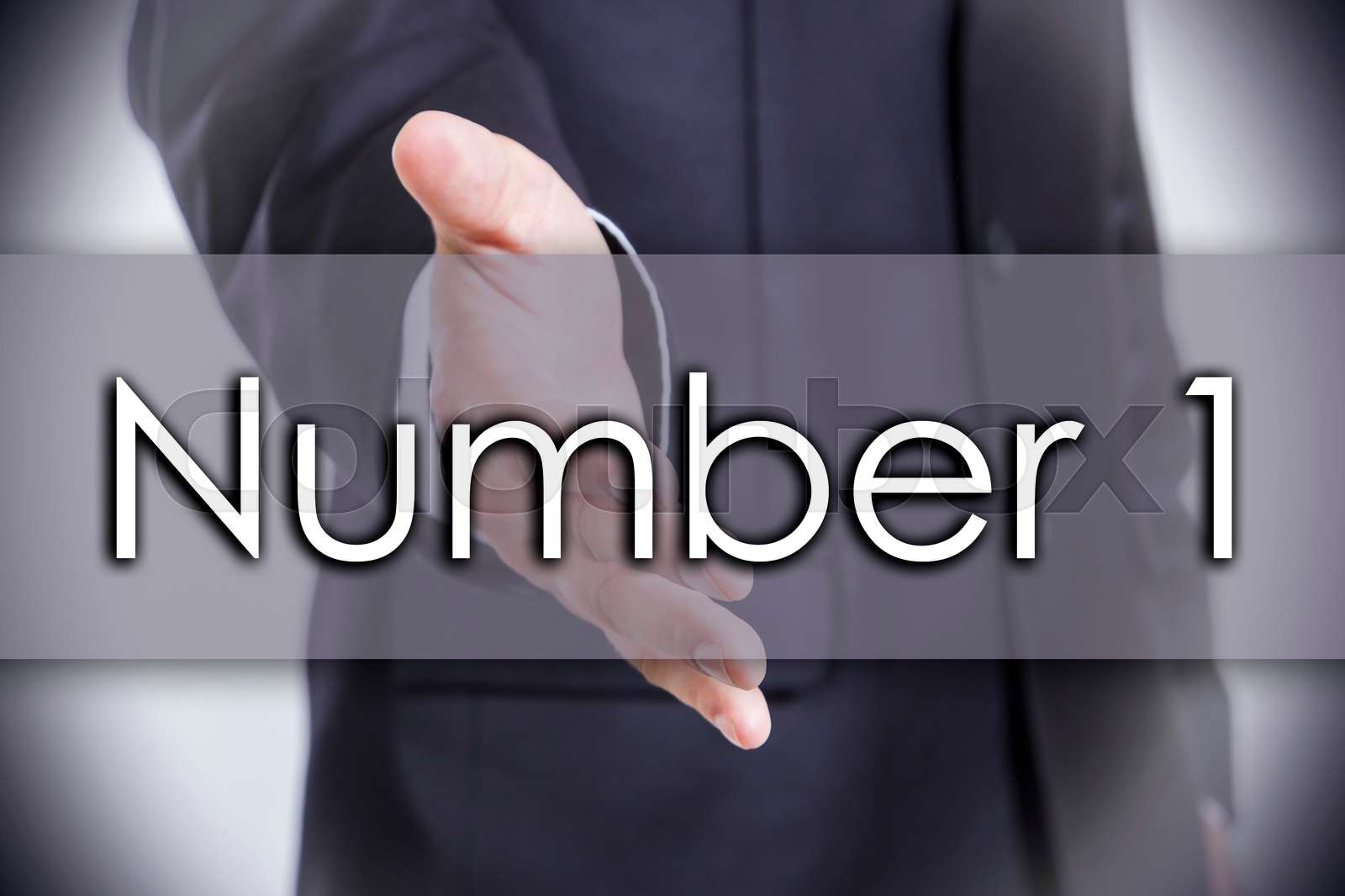 Number 1 - business concept with text | Stock image | Colourbox