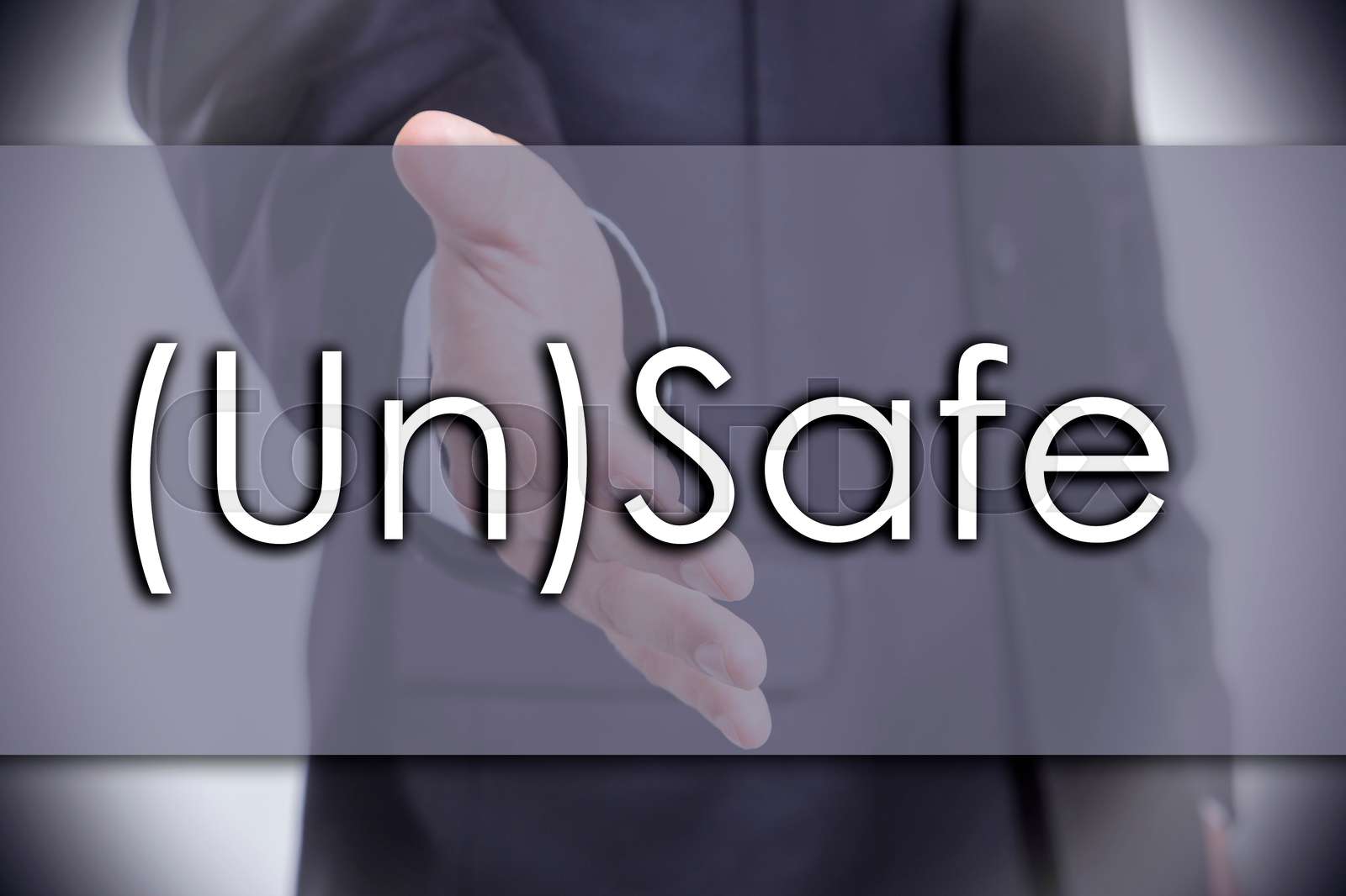 (Un)Safe - business concept with text | Stock image | Colourbox