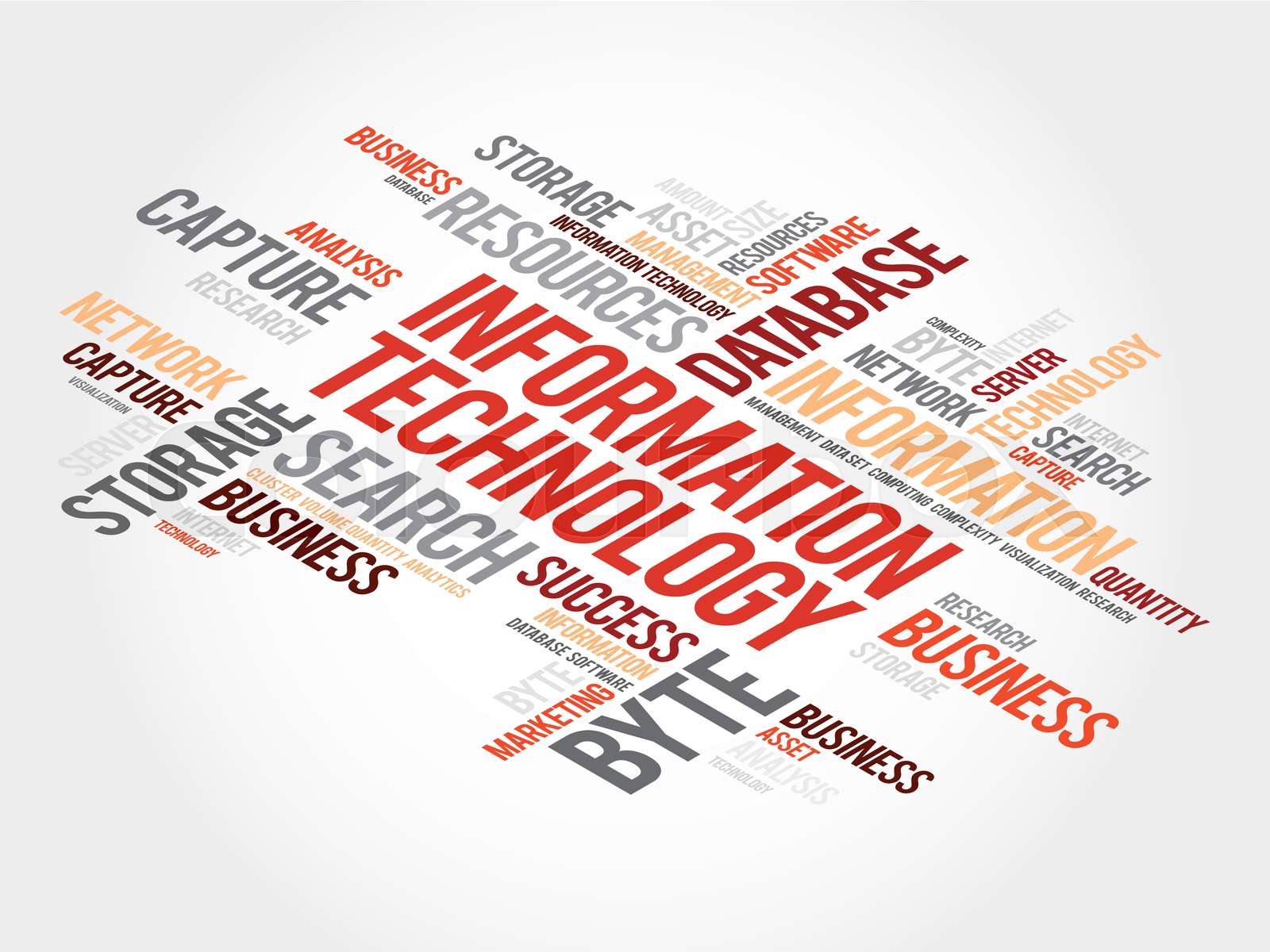 Information technology word cloud | Stock vector | Colourbox
