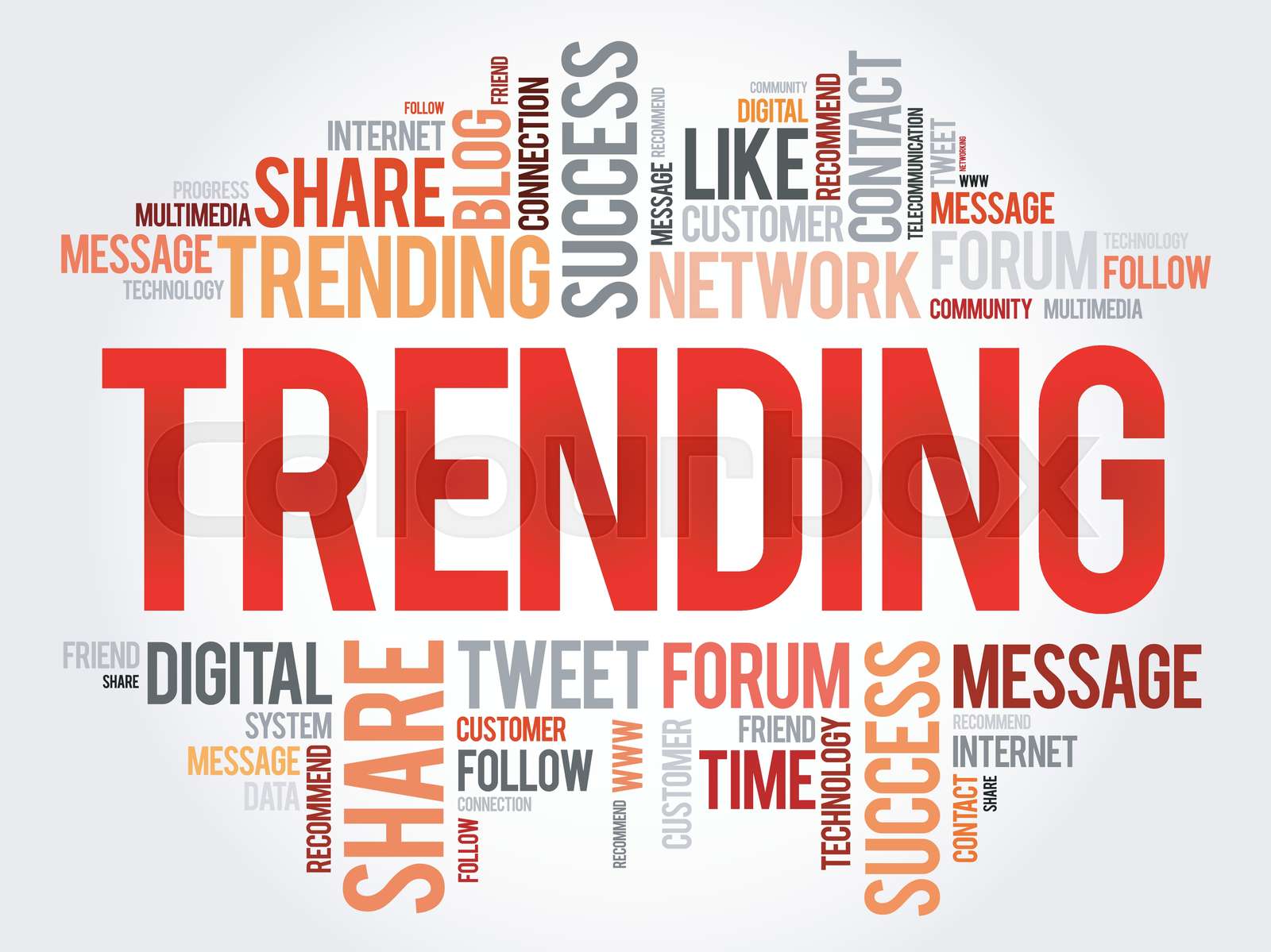 Trending word cloud | Stock vector | Colourbox