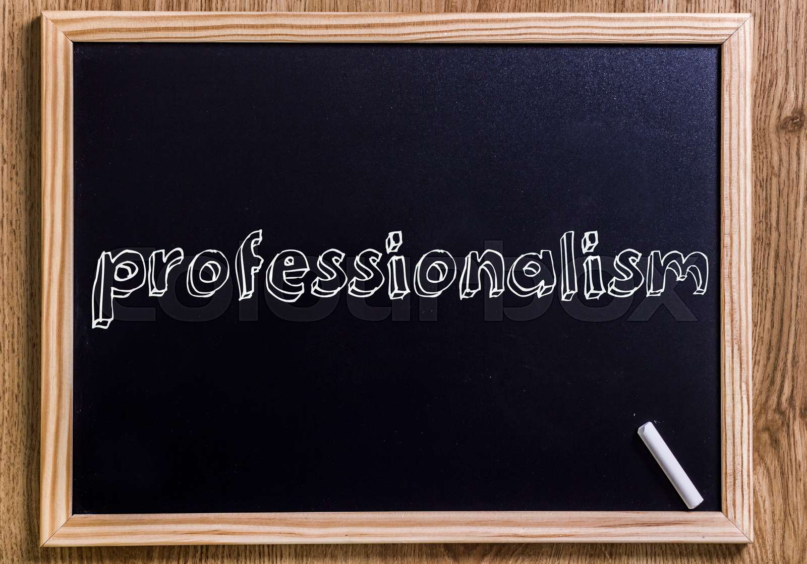professionalism - New chalkboard with 3D outlined text | Stock image ...
