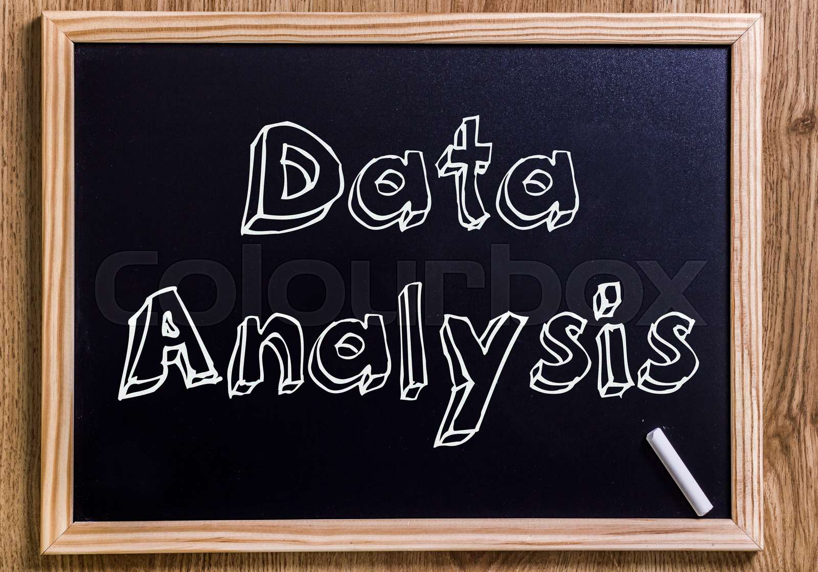 Data Analysis - New chalkboard with 3D outlined text | Stock image ...