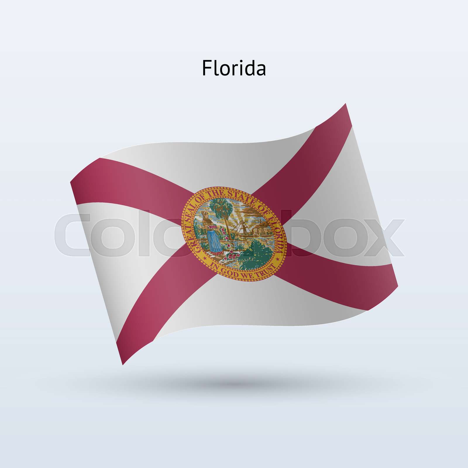 State of Florida flag waving form. Vector illustration. | Stock vector ...