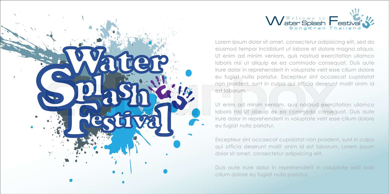 The Water Splash Festival. | Stock vector | Colourbox