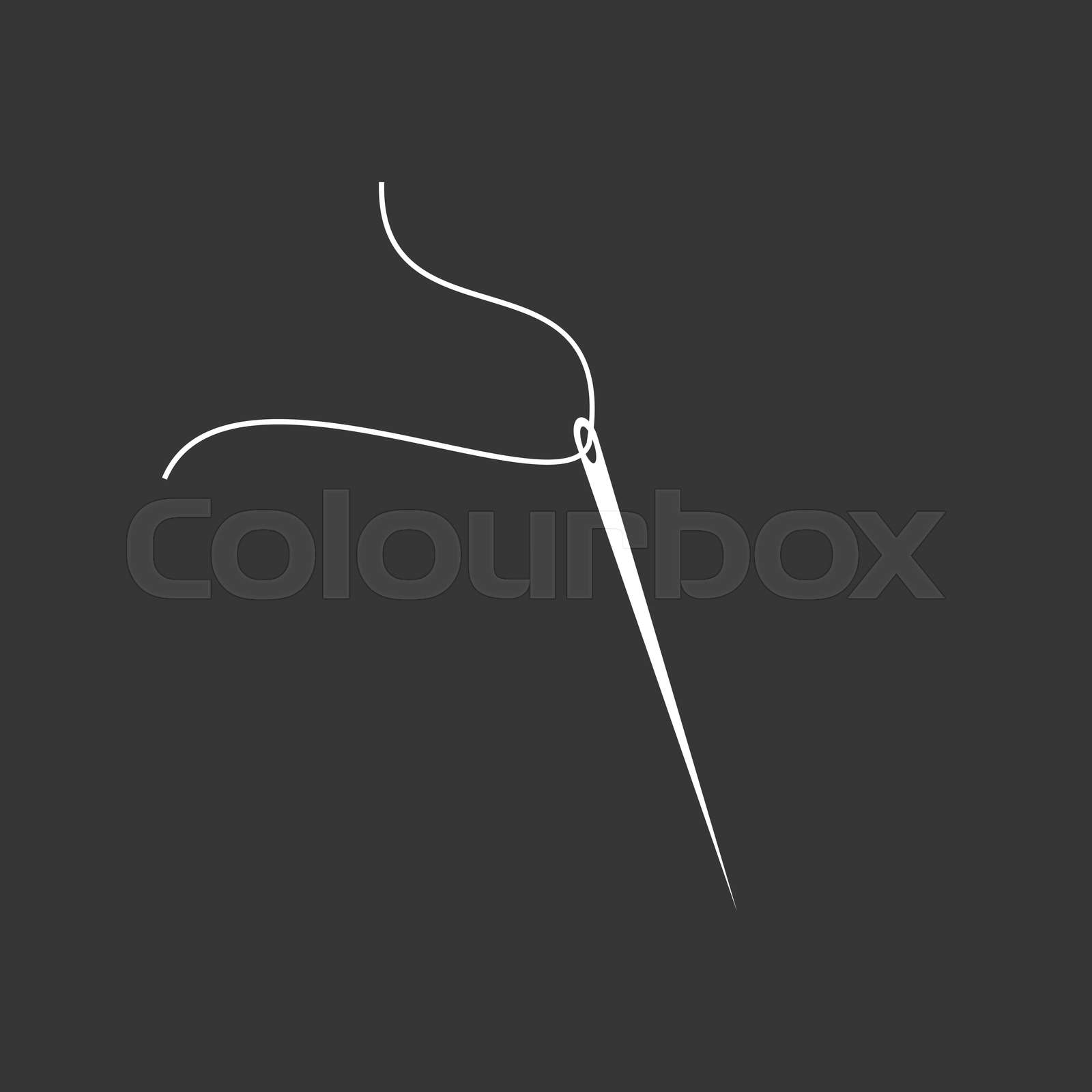 Needle and thread silhouette | Stock vector | Colourbox