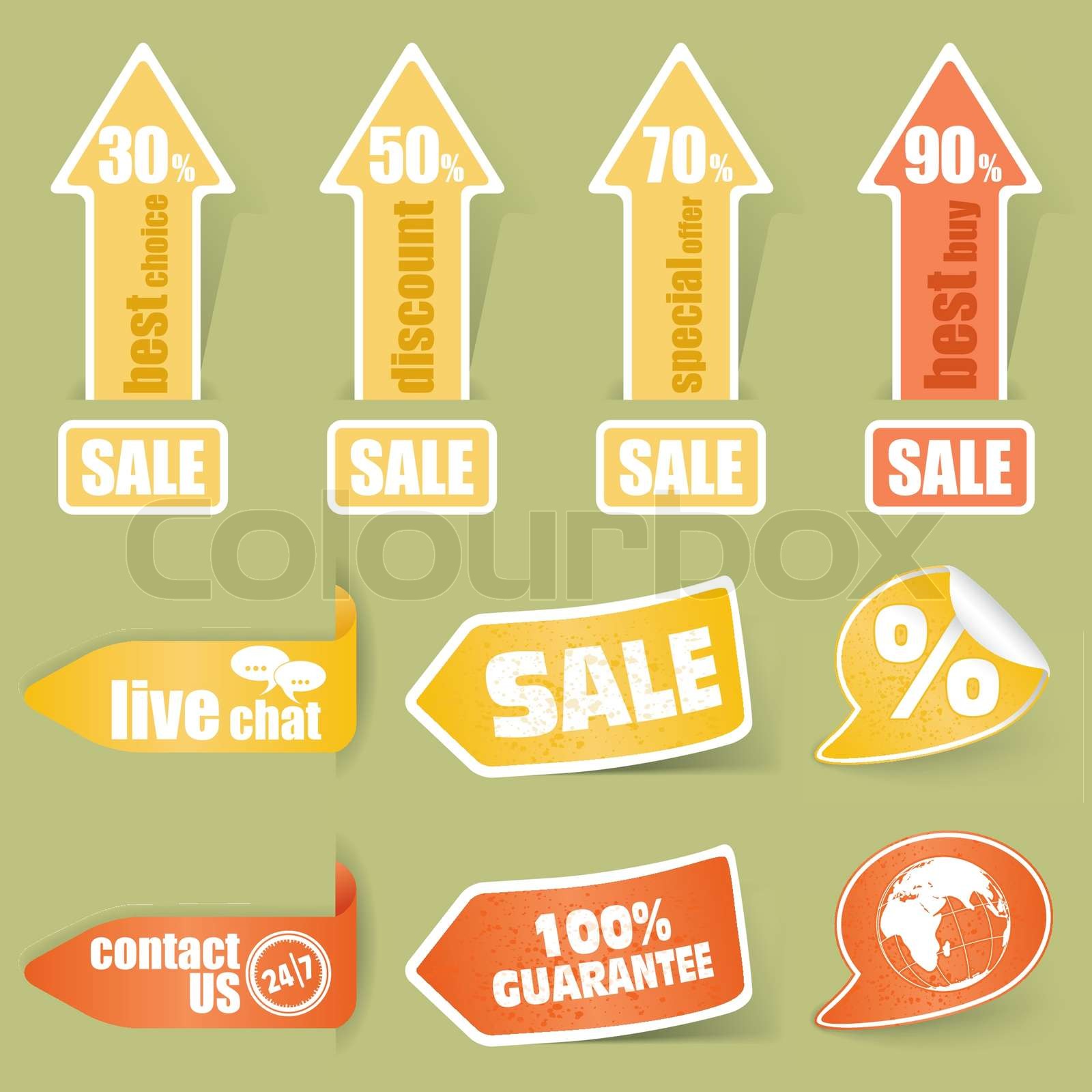 Collect Sticker and Tags, element for design, vector illustration ...