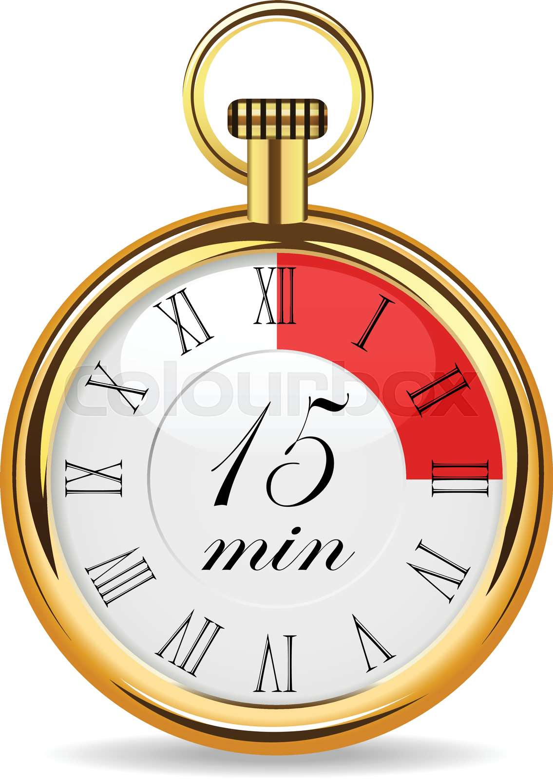 mechanical watch timer 15 minutes | Stock vector | Colourbox