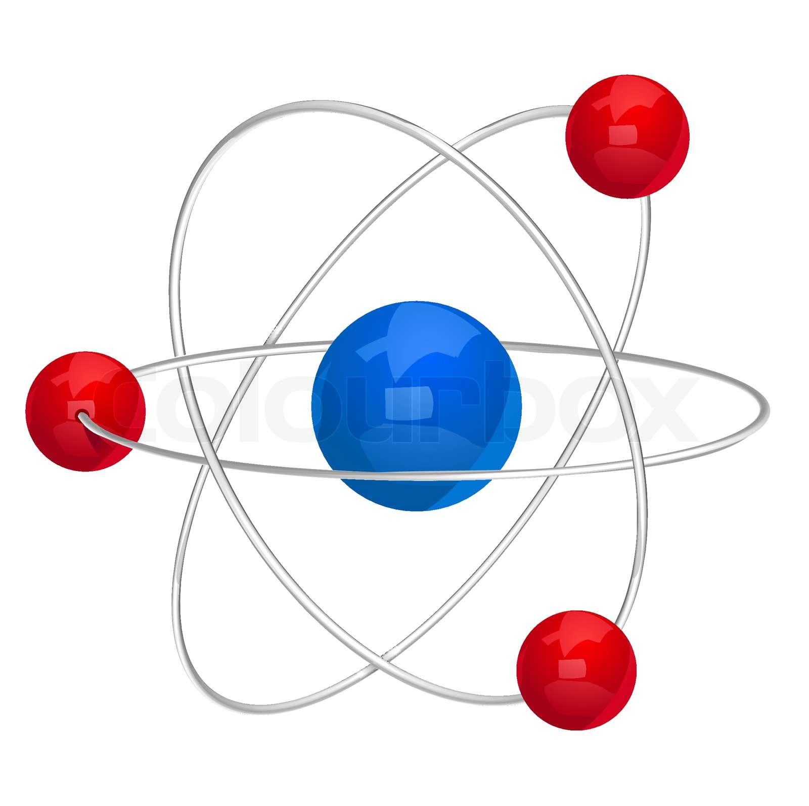 Darstellung der Atom -Symbol auf weißem Hintergrund | Stock-Vektor ...