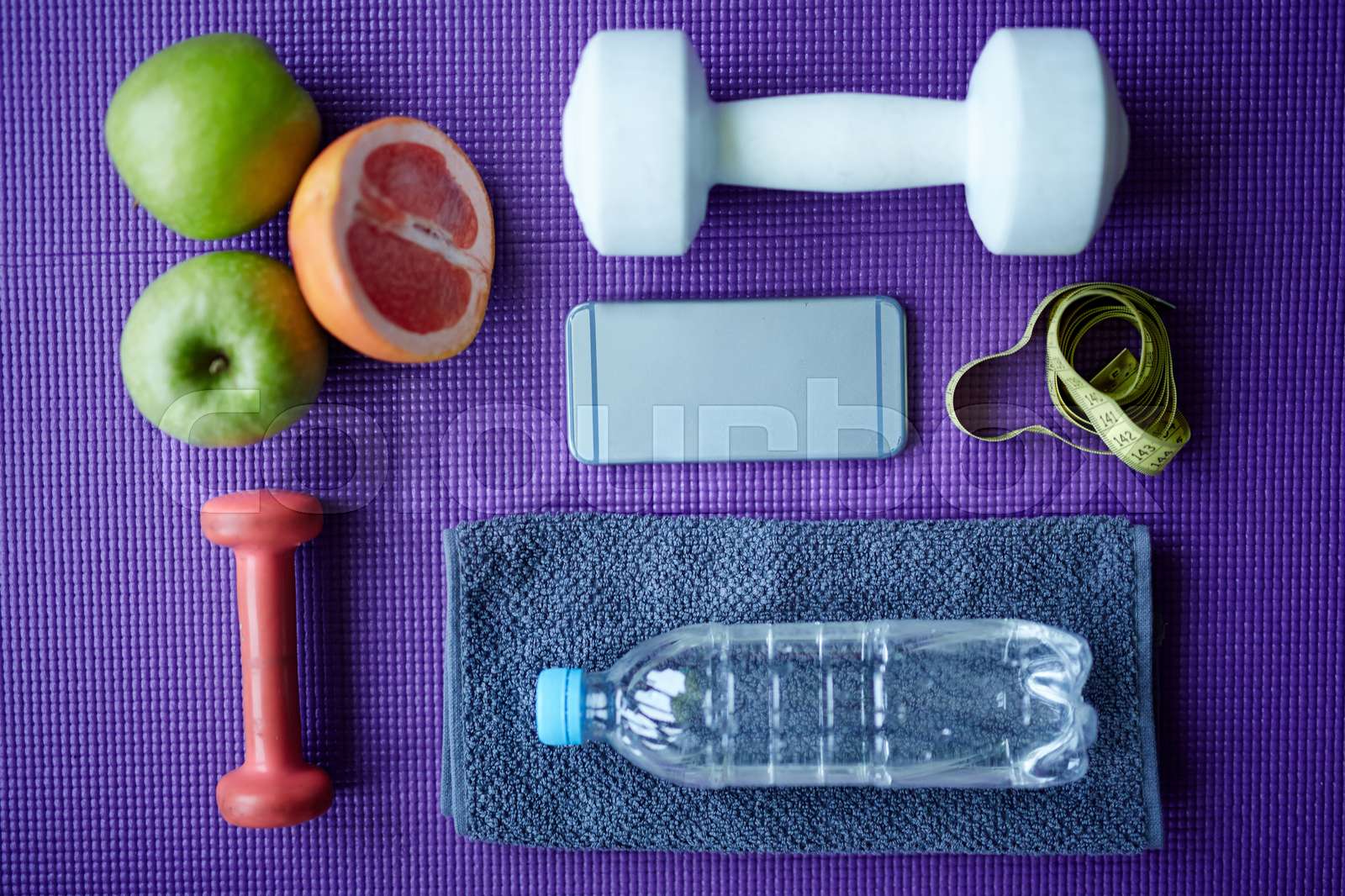 Fitness Objects Layout | Stock image | Colourbox
