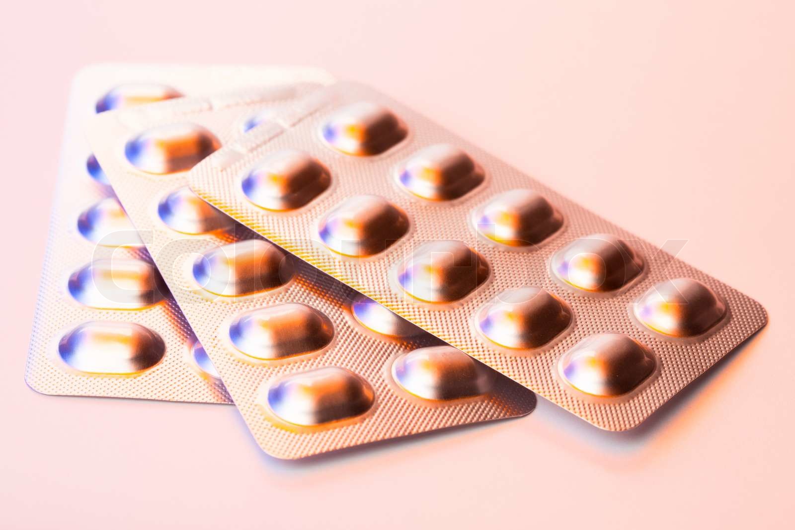 Medicinal pills piled up a bunch of closeup | Stock image | Colourbox