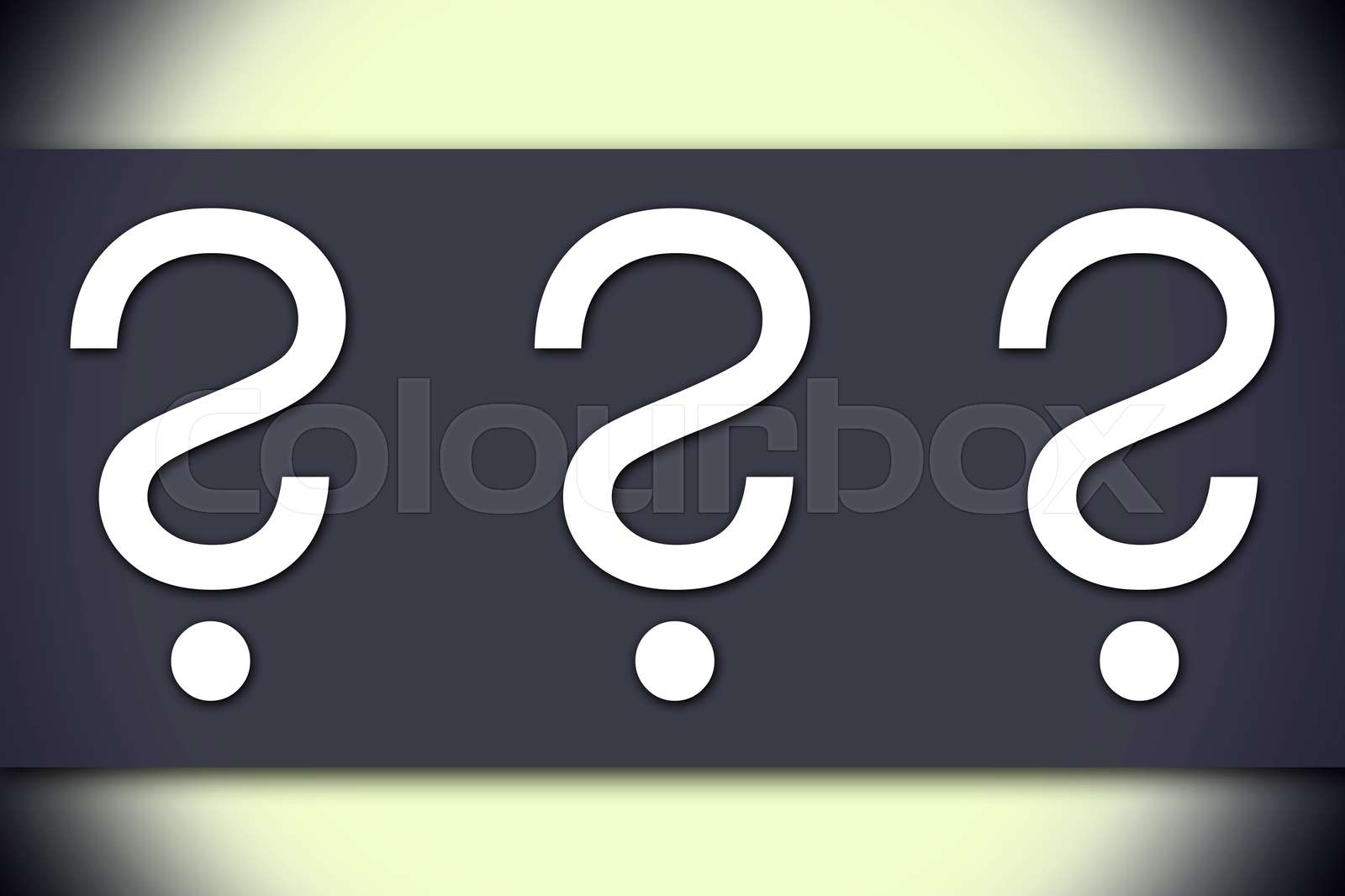 Three question marks - business concept with text | Stock image | Colourbox