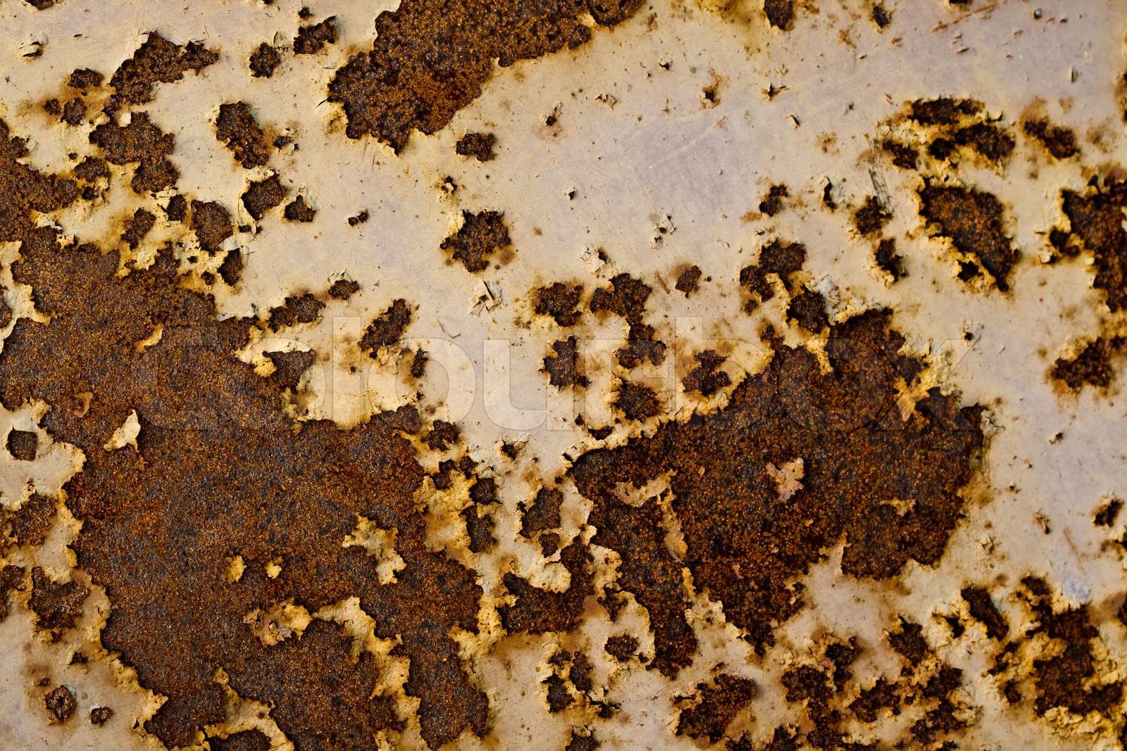 The metal plate badly damaged by rust | Stock image | Colourbox