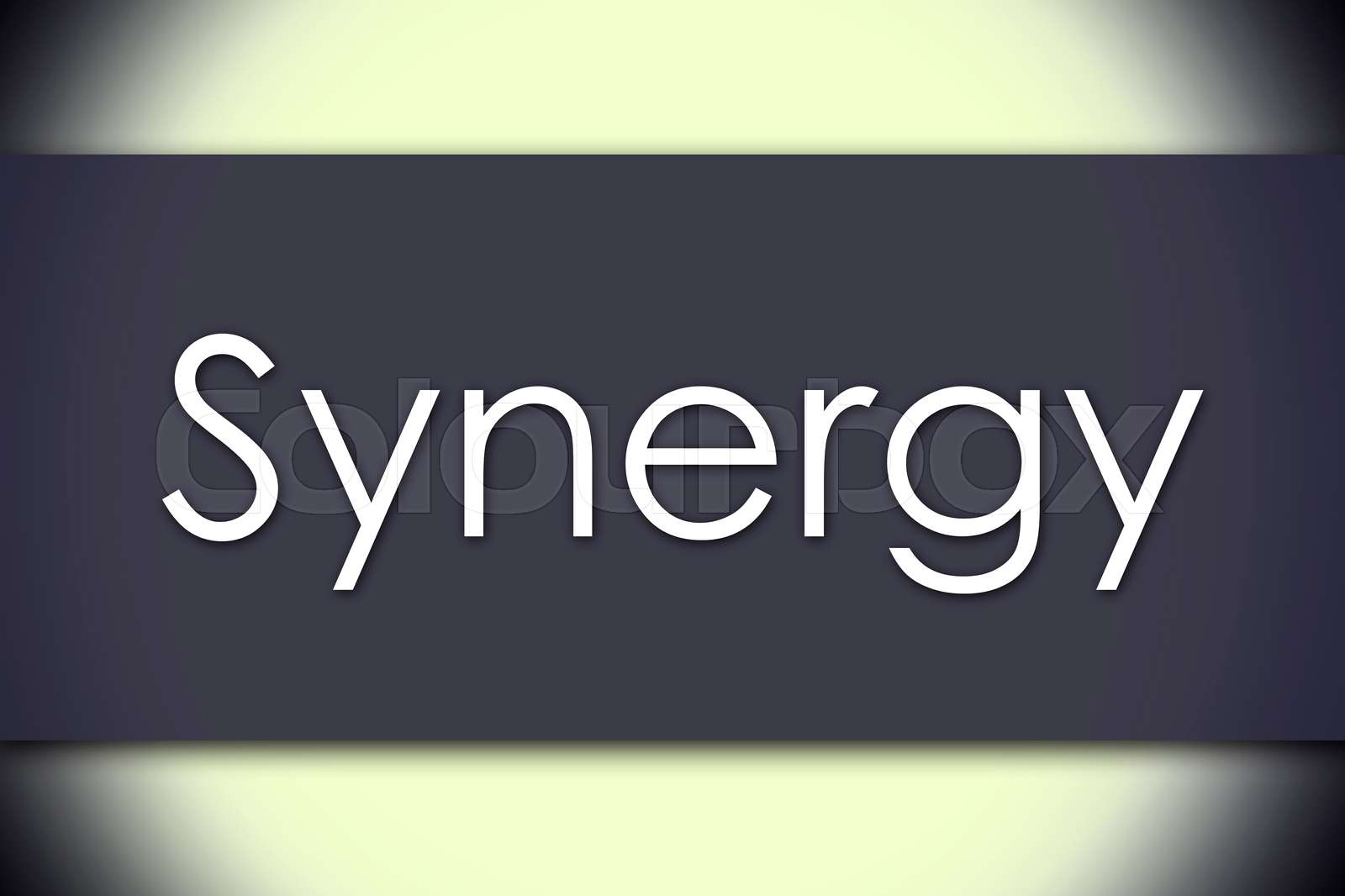 Synergy - business concept with text | Stock image | Colourbox