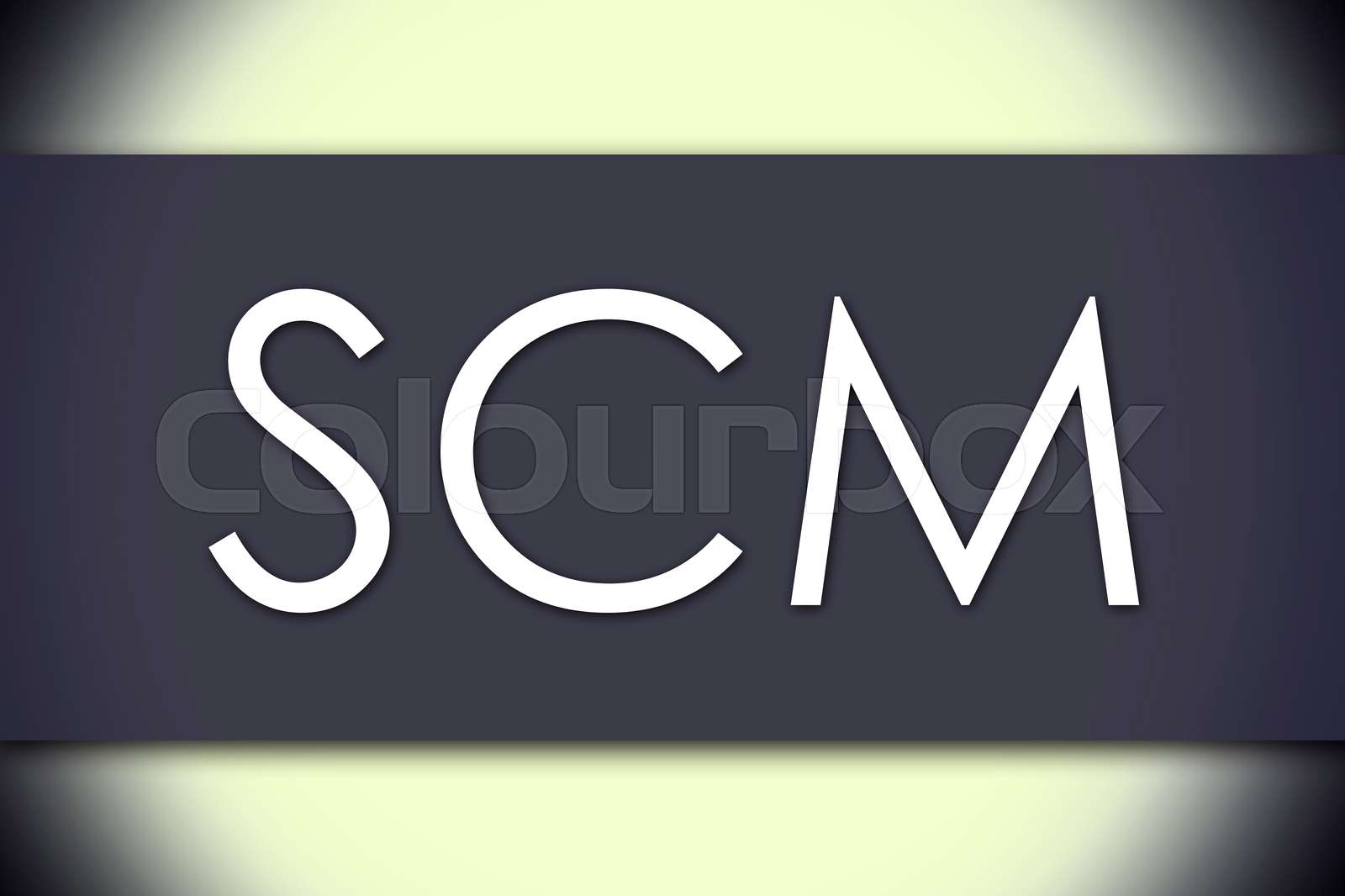 Supply Chain Management SCM - business concept with text | Stock image ...