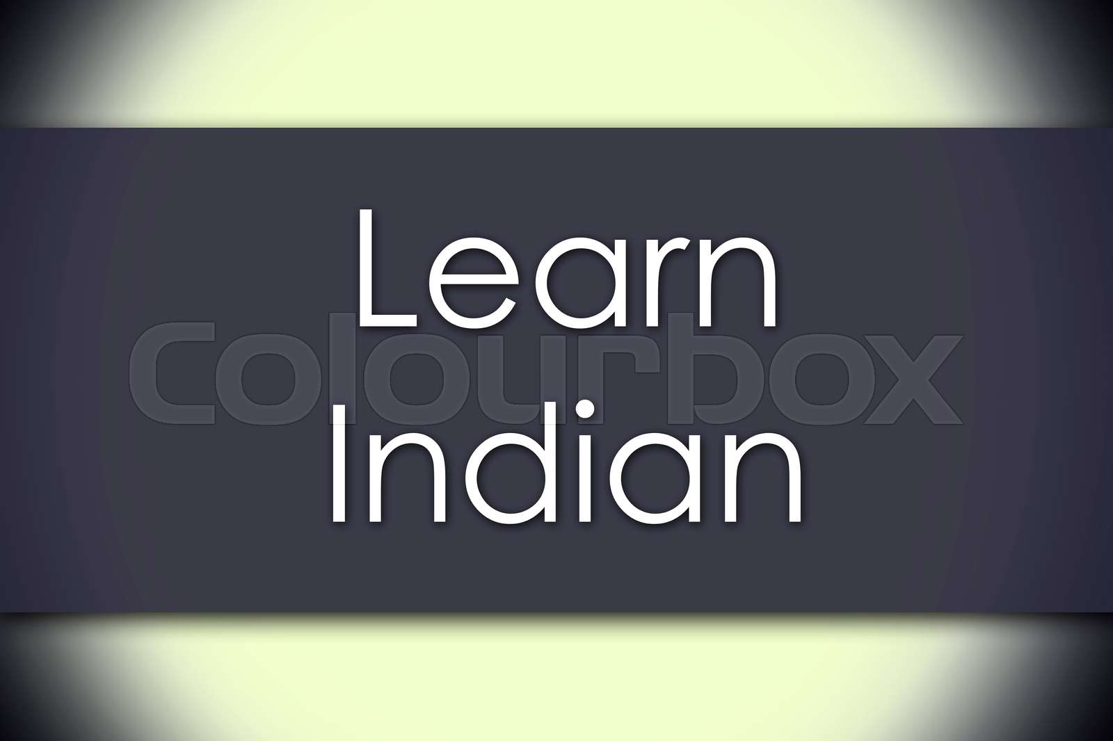 Learn Indian - business concept with text | Stock image | Colourbox