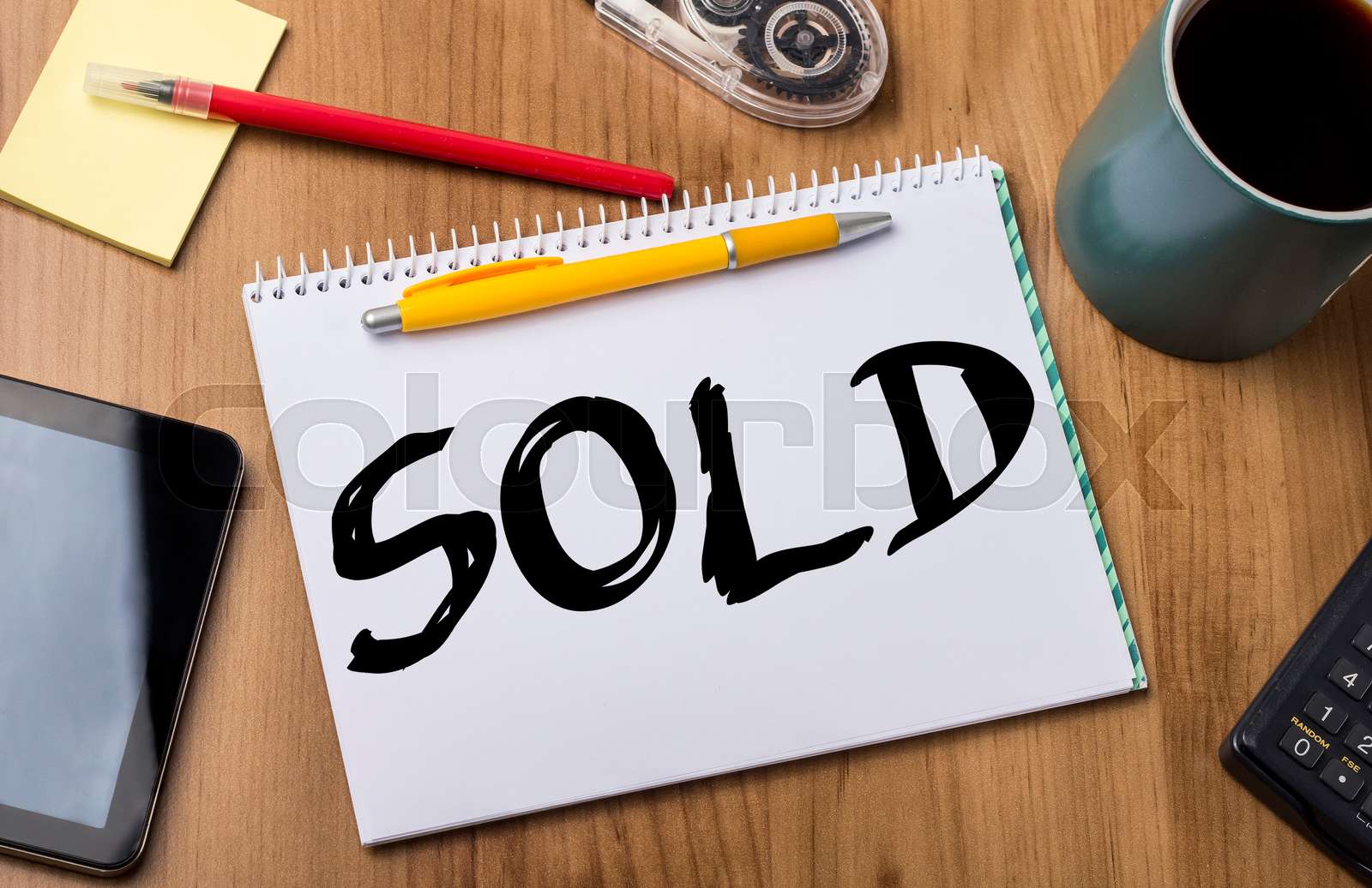 SOLD - Note Pad With Text | Stock image | Colourbox