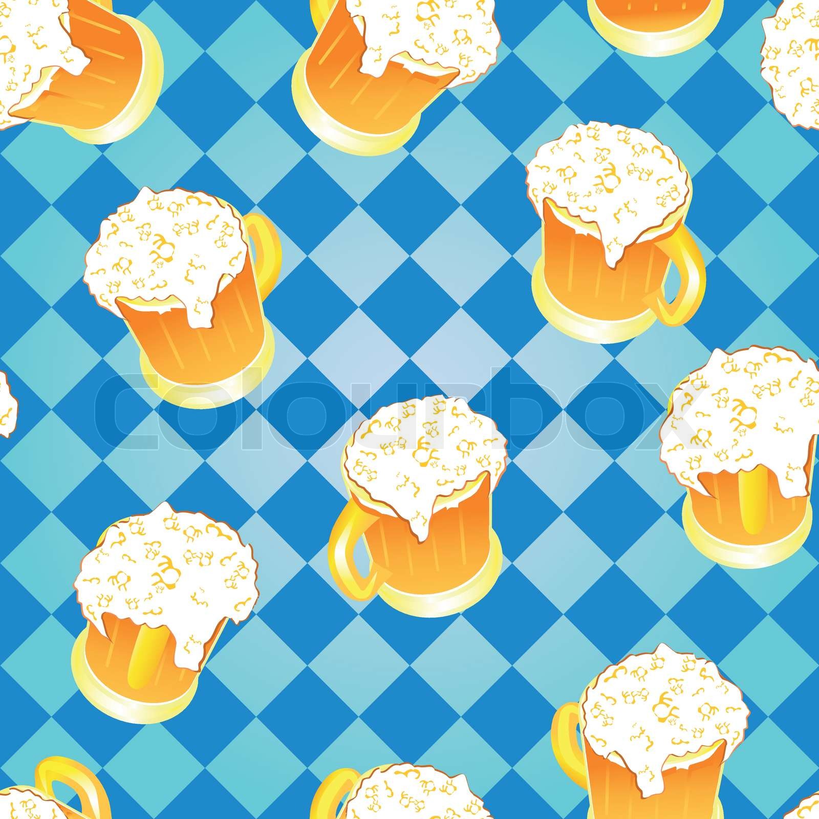 Vector beer wallpaper | Stock vector | Colourbox