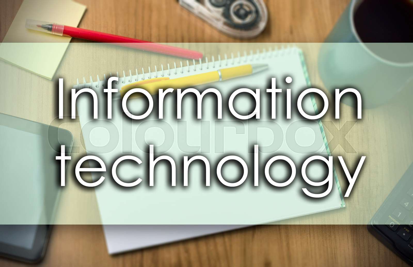 Information technology - business concept with text | Stock image ...