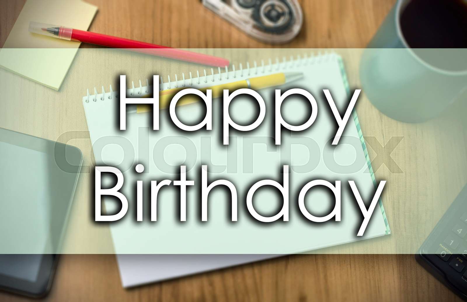 Happy Birthday - business concept with text | Stock image | Colourbox