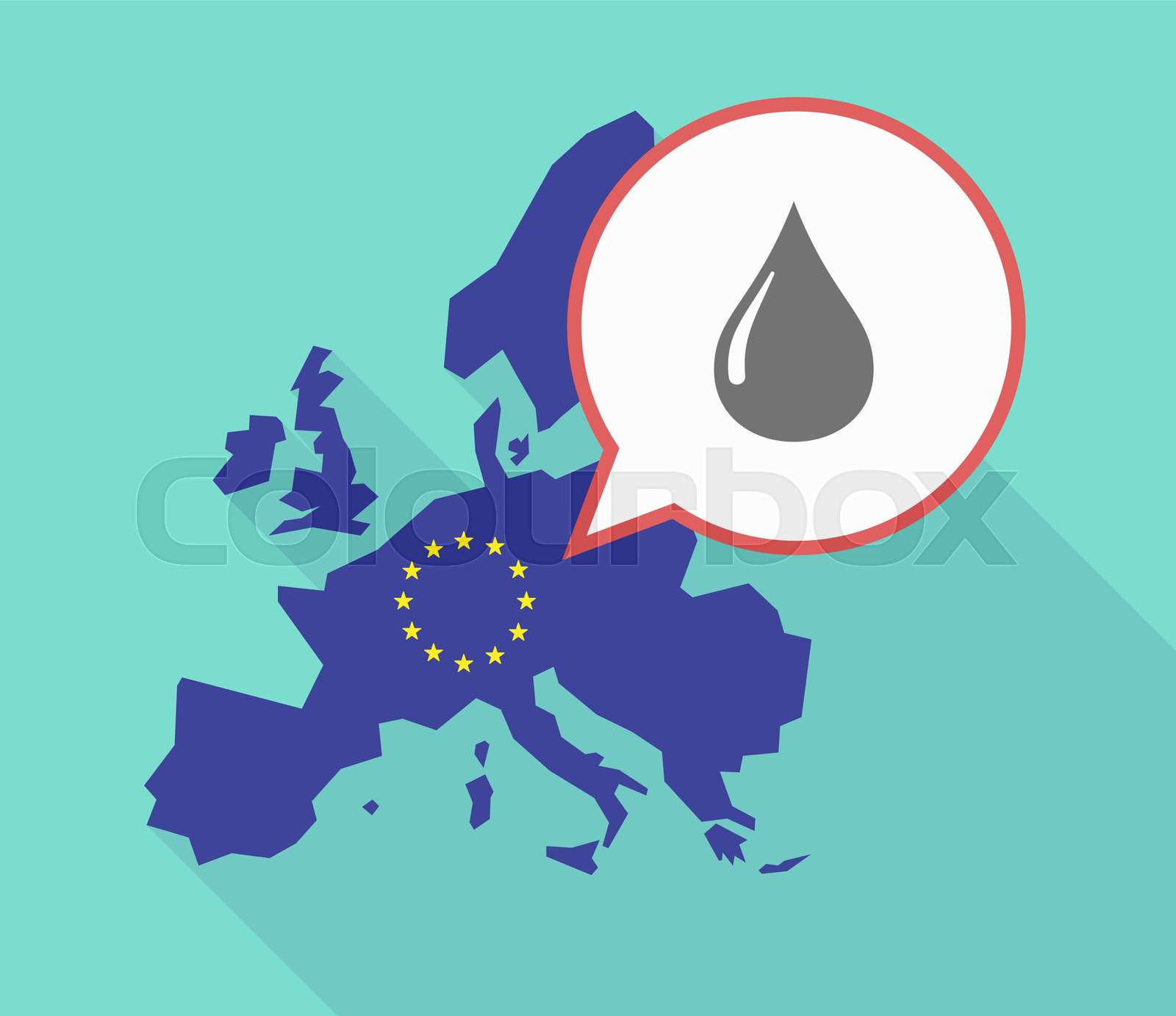 EU map with a fuel drop | Stock vector | Colourbox