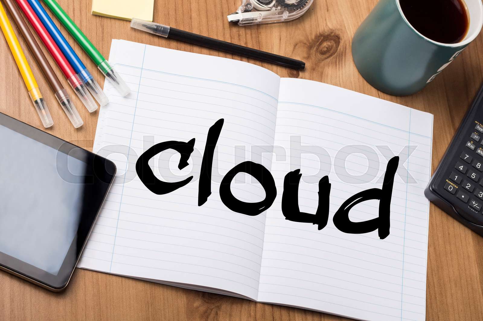 cloud - Note Pad With Text | Stock image | Colourbox