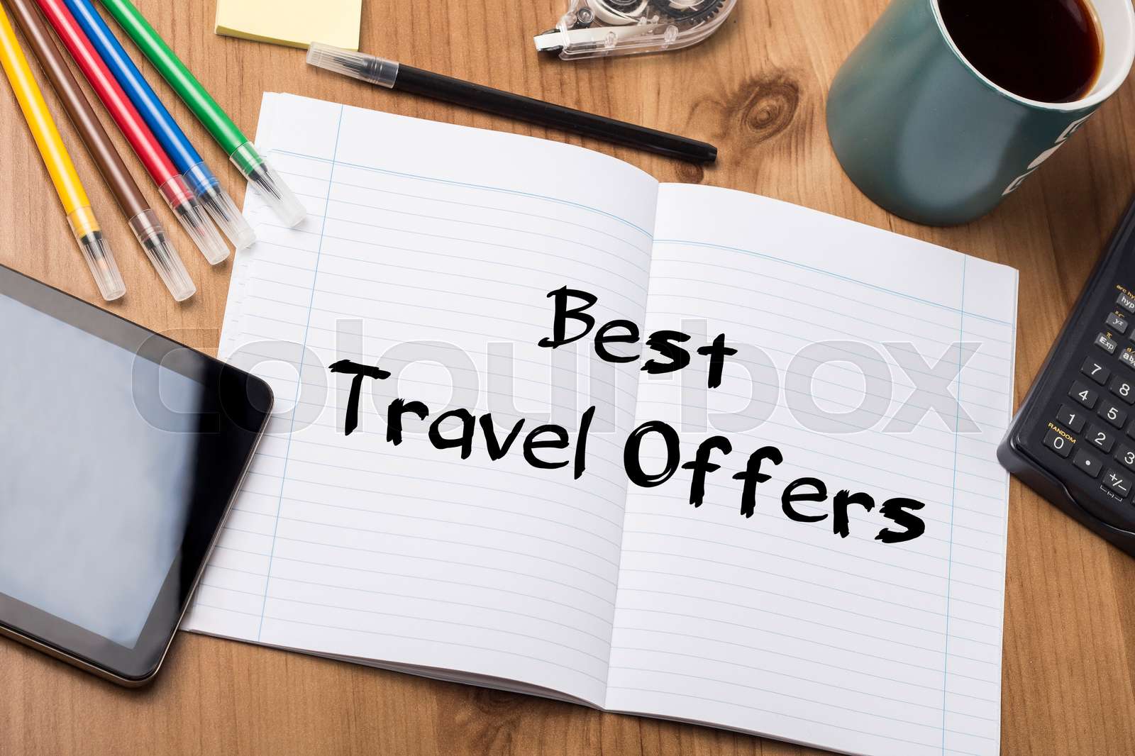 Best Travel Offers - Note Pad With Text | Stock image | Colourbox