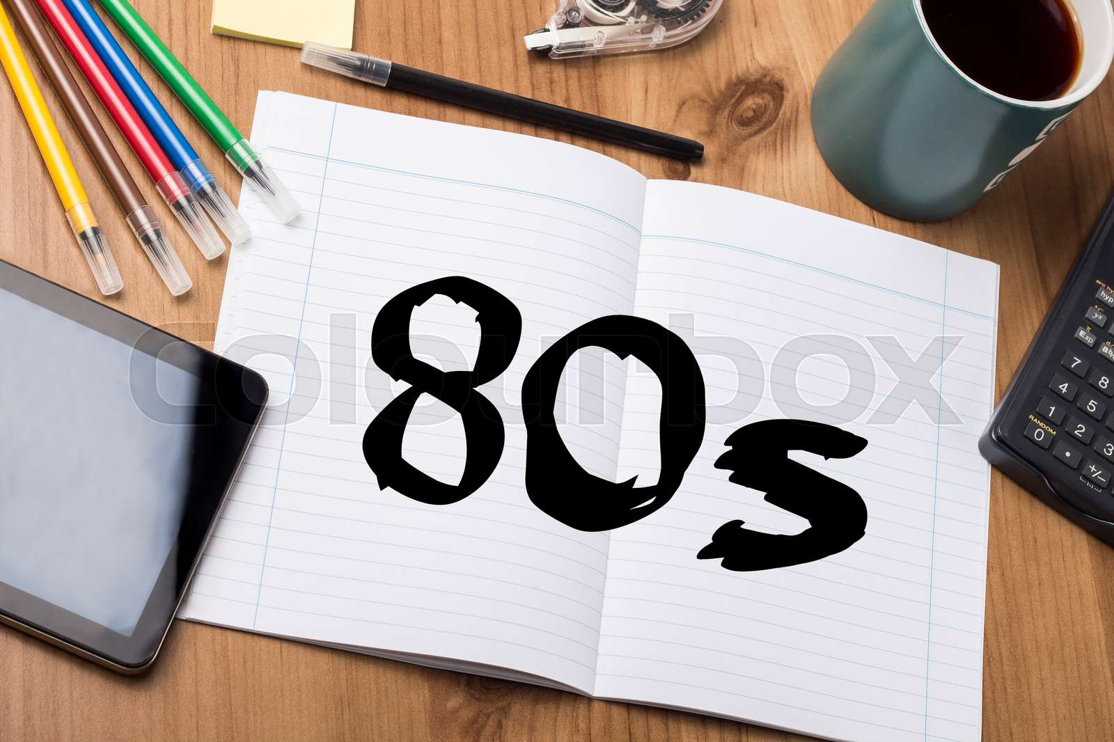 80s - Note Pad With Text | Stock image | Colourbox