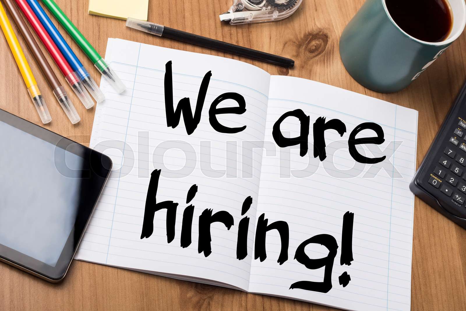 We are hiring! - Note Pad With Text | Stock image | Colourbox