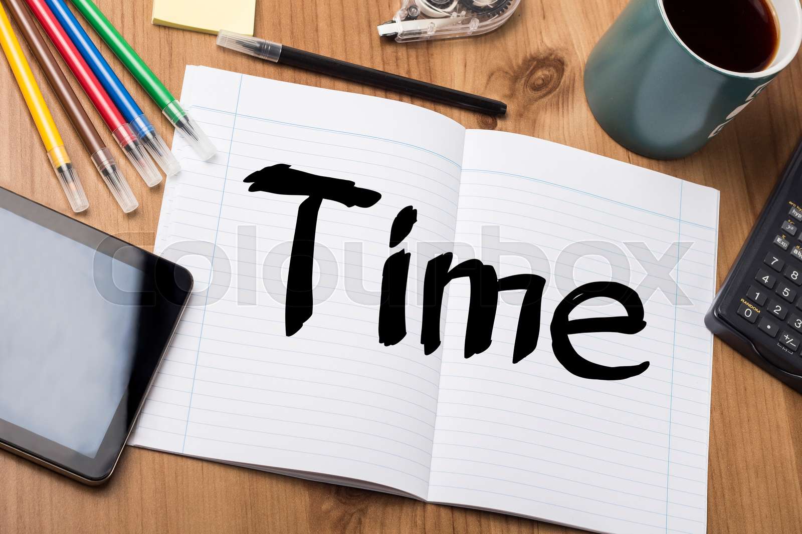 Time - Note Pad With Text | Stock image | Colourbox