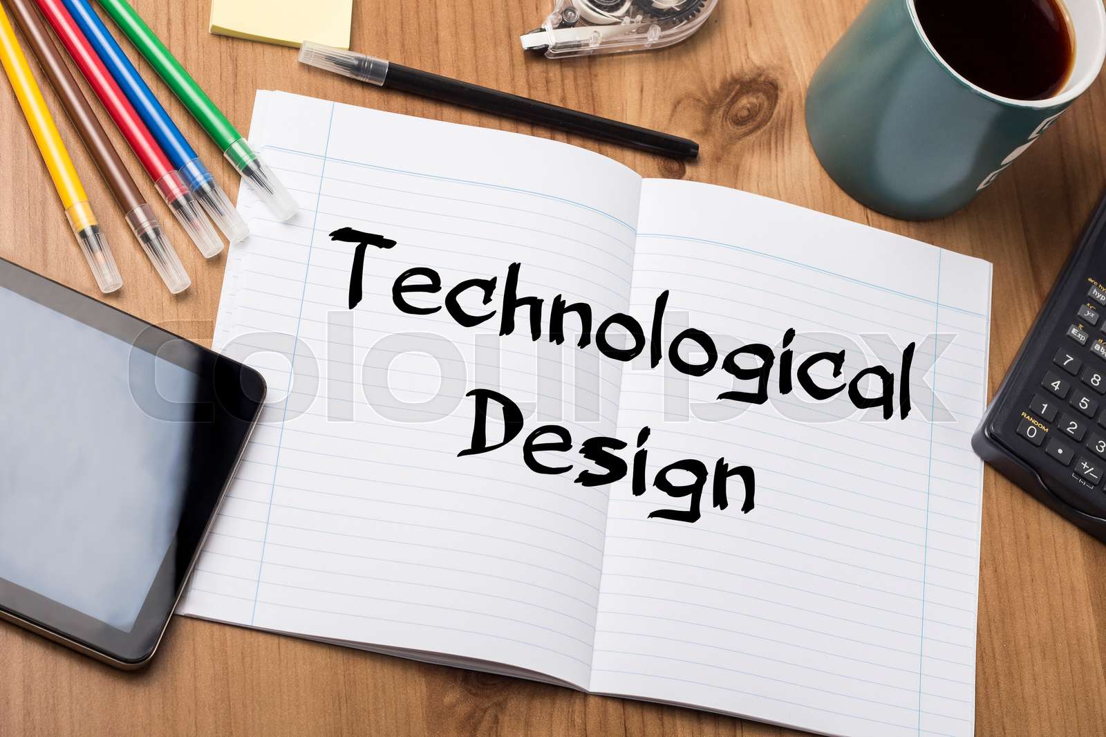 Technological Design - Note Pad With Text | Stock image | Colourbox