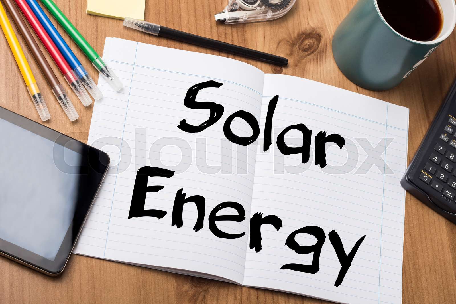 Solar Energy - Note Pad With Text | Stock image | Colourbox