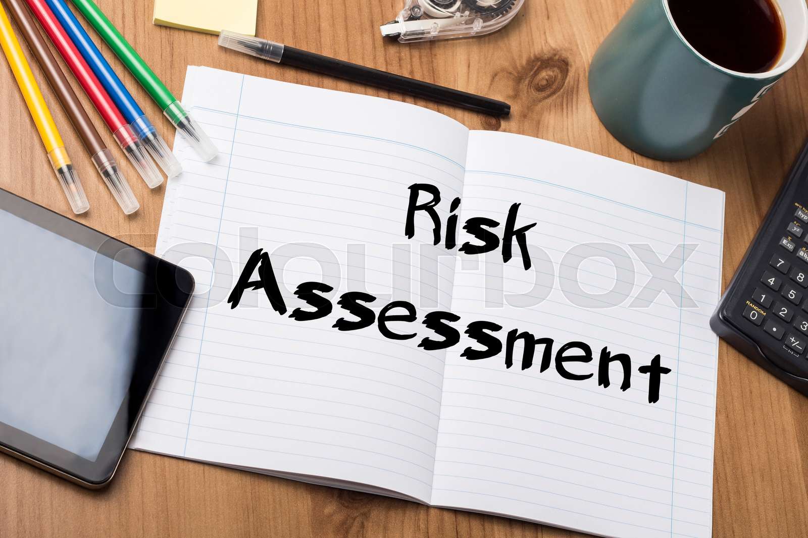 Risk Assessment - Note Pad With Text | Stock image | Colourbox